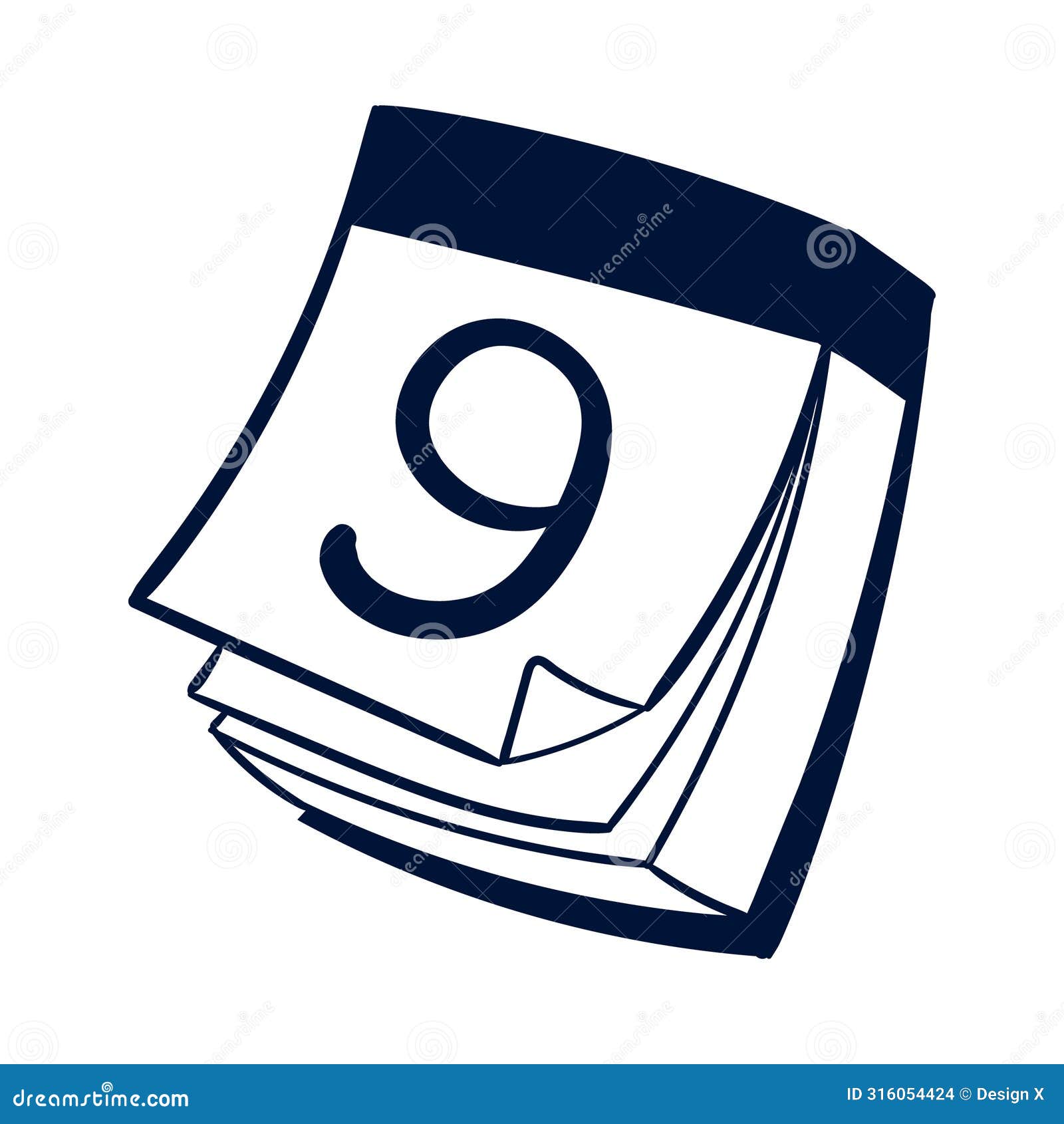 Calendar Scribble Line. Hand Drawn Calendar Scribble Doodle Vector ...