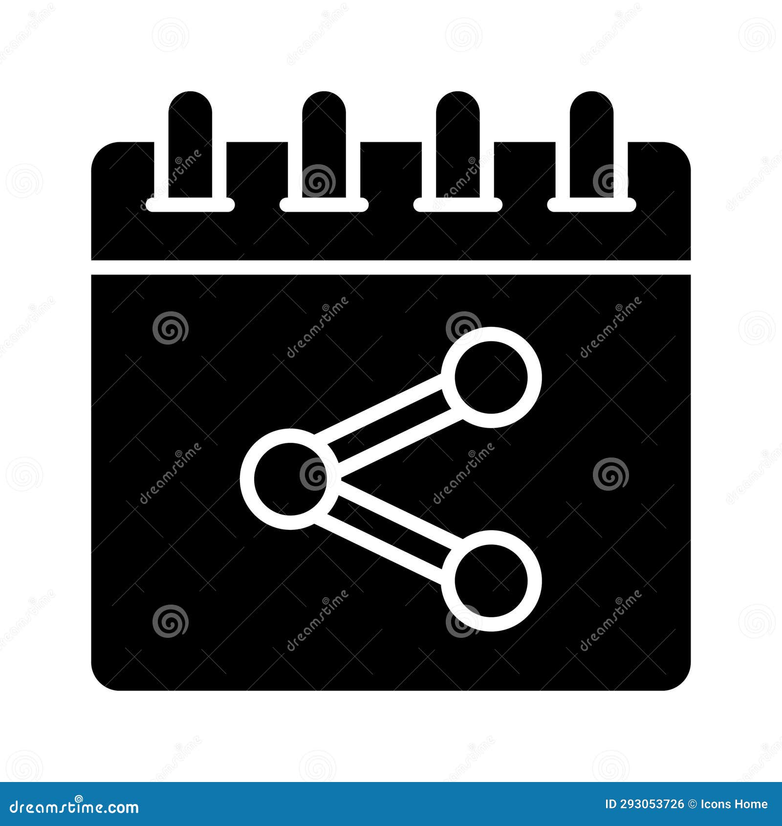 Calendar with Share Symbol Ready To Use Vector Stock Illustration ...