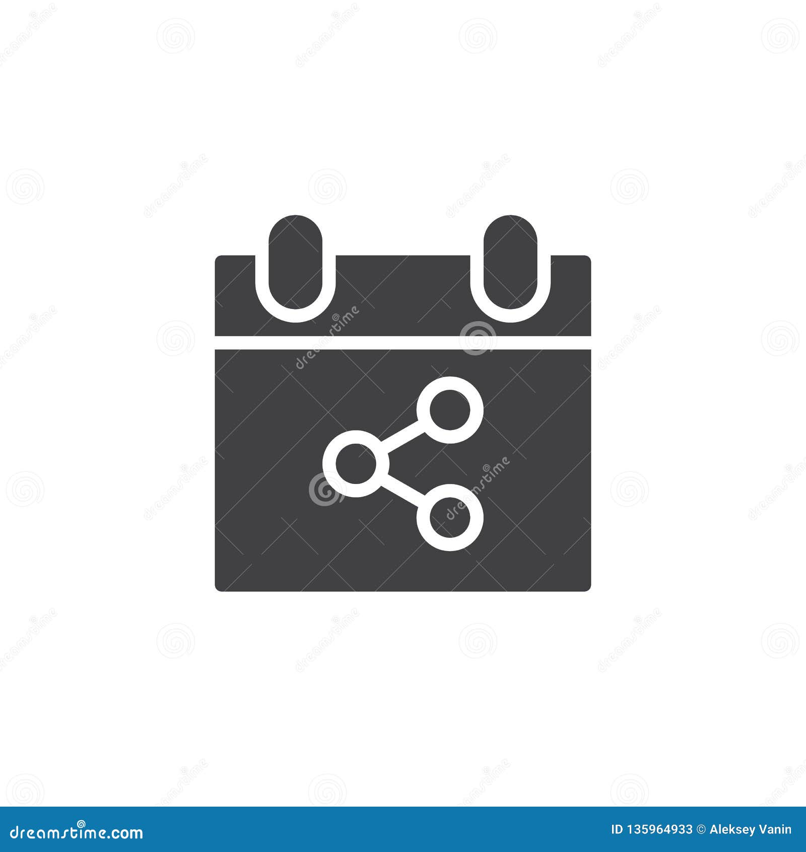 Calendar Sharing Date Vector Icon Stock Vector - Illustration of ...