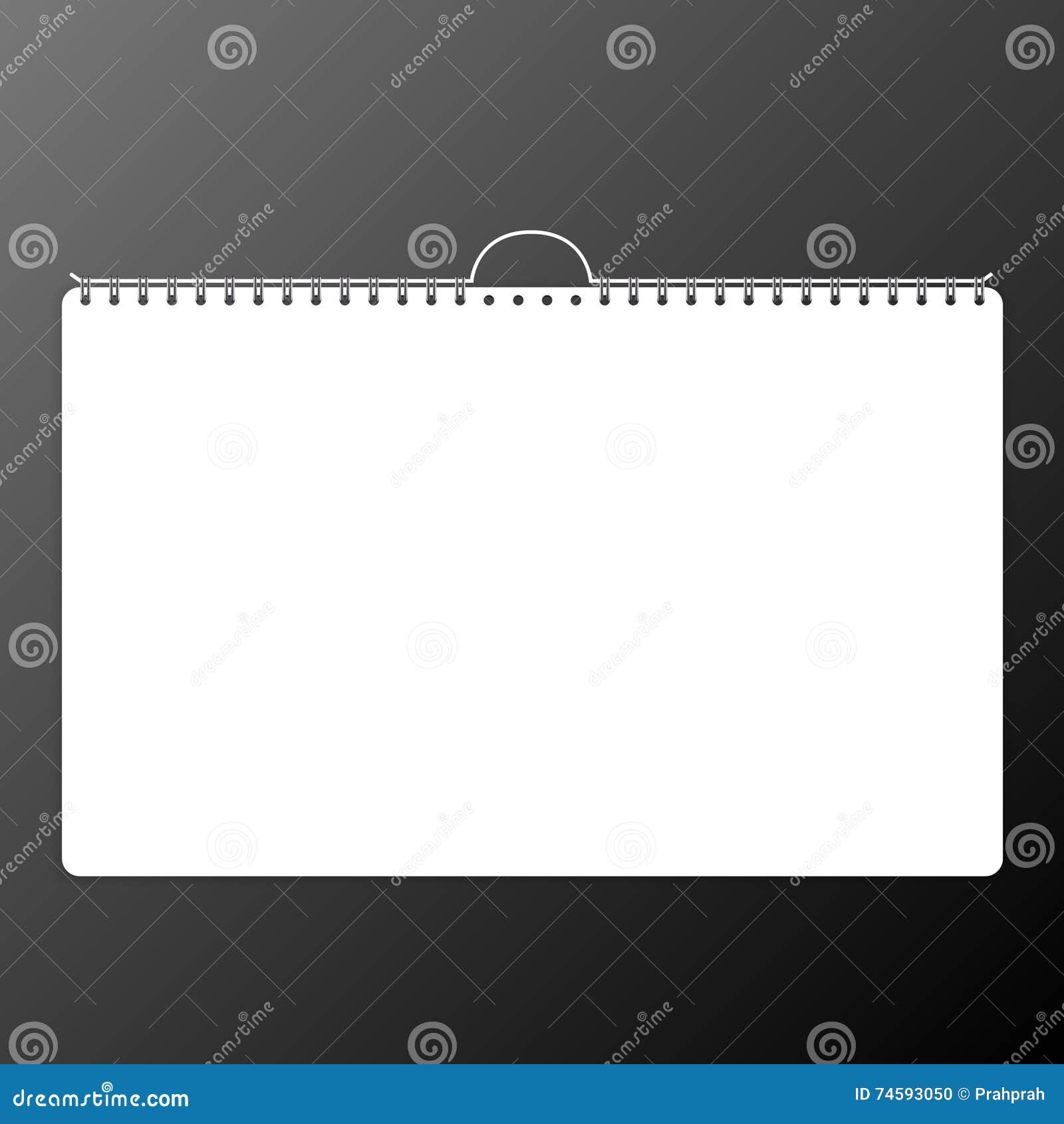 Calendar Sheet of Paper on a Black Background Stock Illustration ...
