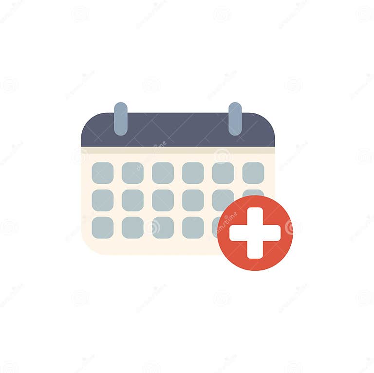 Calendar Showing Adding Event Using Plus Sign Icon Stock Illustration ...