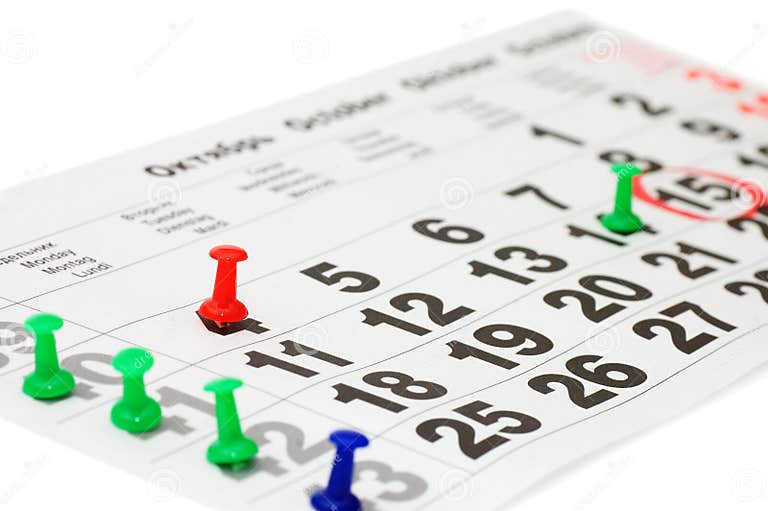 Calendar Showing Date of Today Stock Image - Image of appointment ...