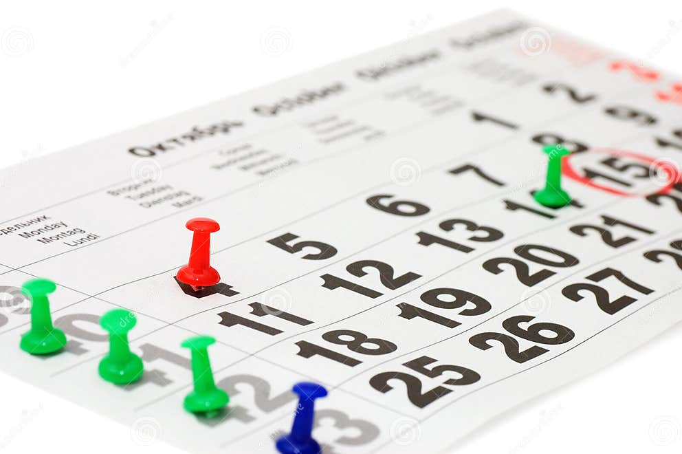 Calendar Showing Date of Today Stock Image - Image of appointment ...