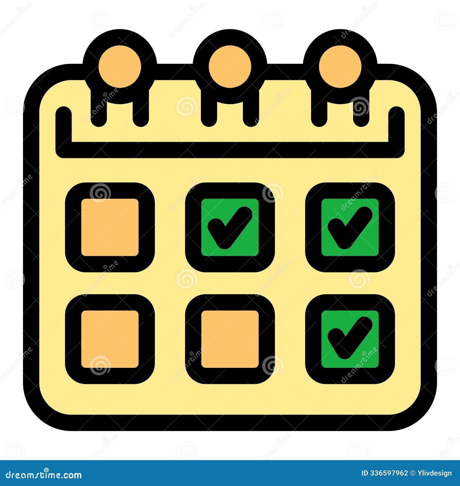 Calendar Showing Days of the Month with Check Marks for Appointments ...