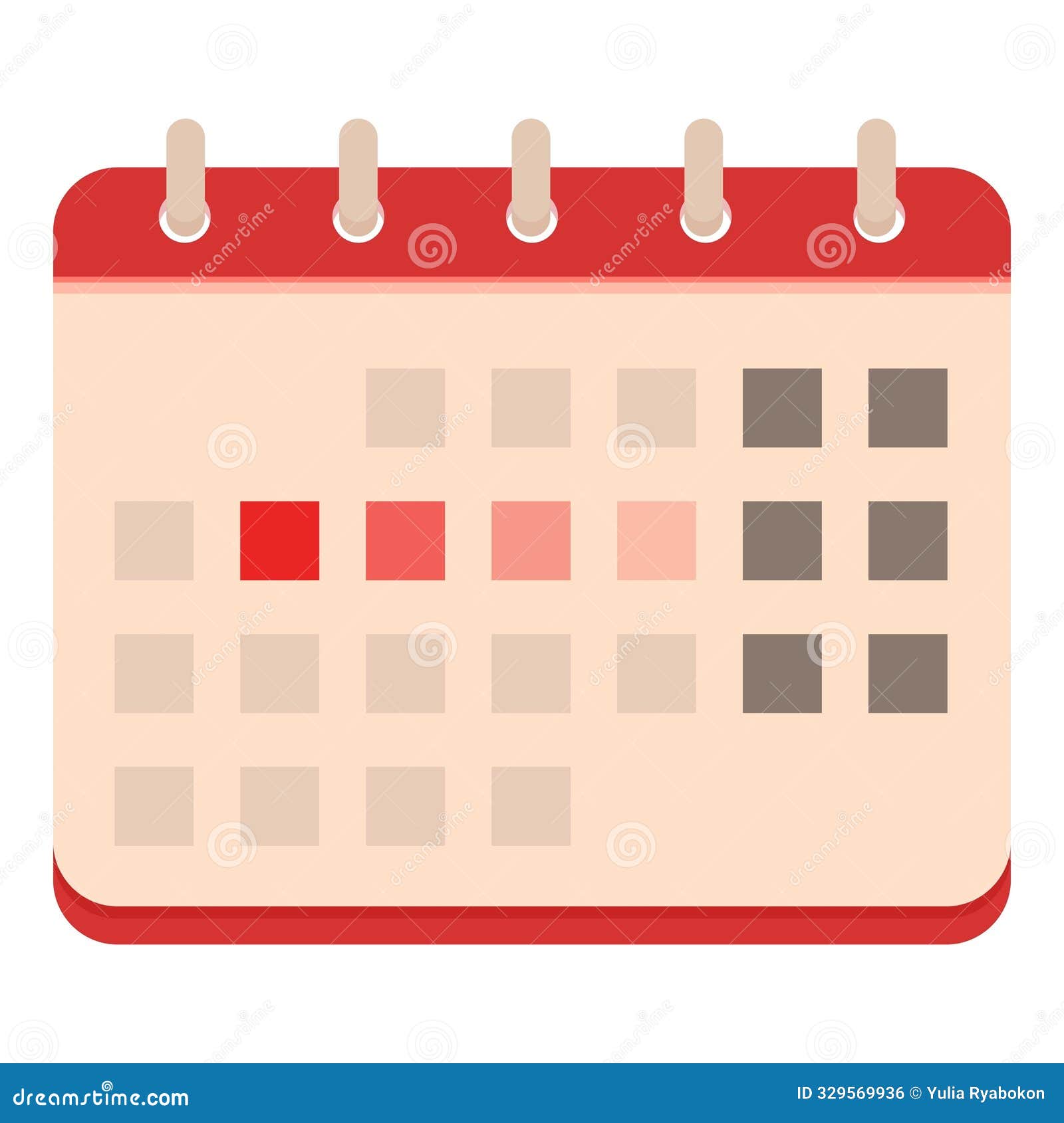 Calendar Showing Important Appointment Dates Stock Vector ...