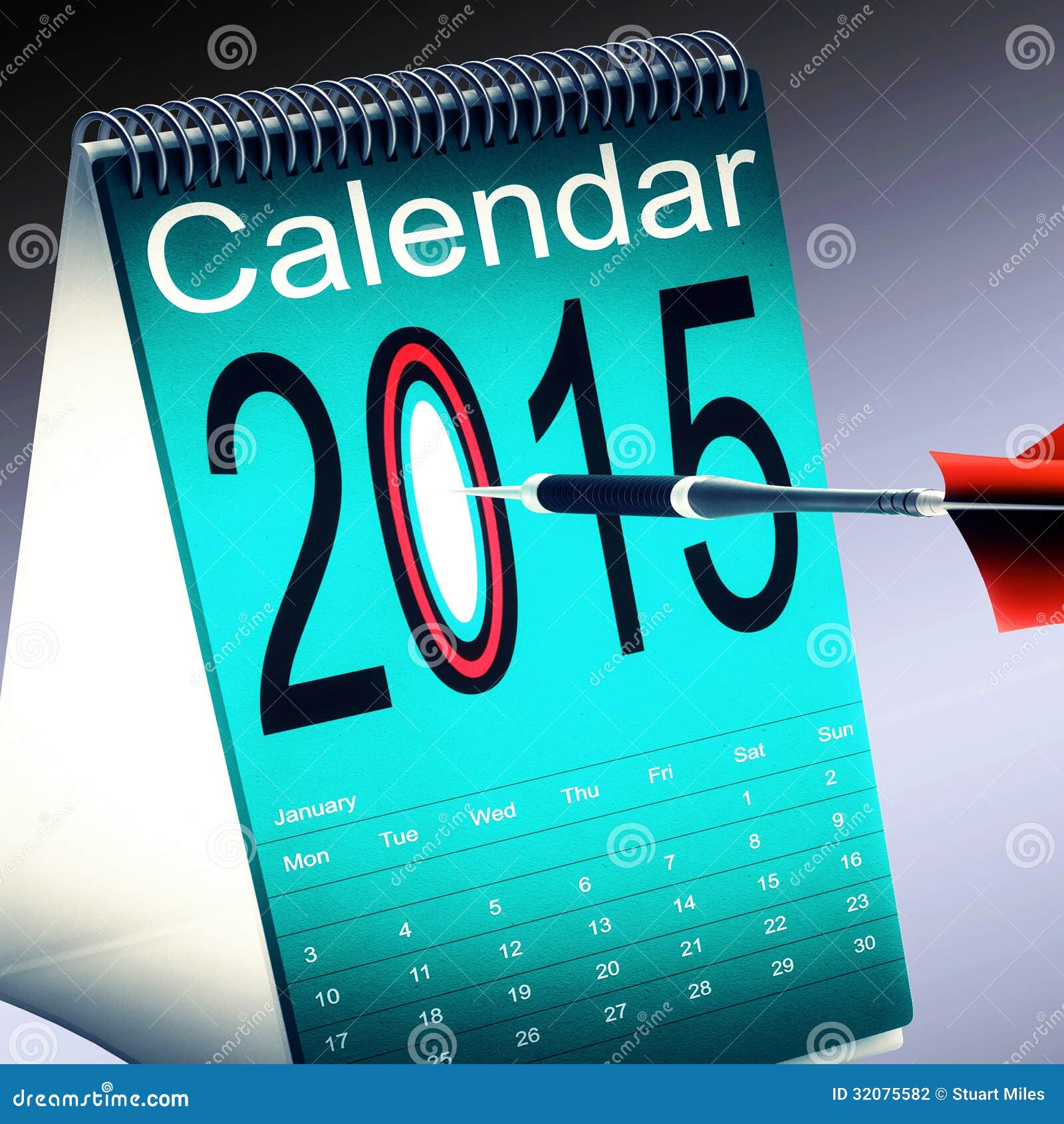 2015 Calendar Shows Future Target Plan Stock Illustration ...