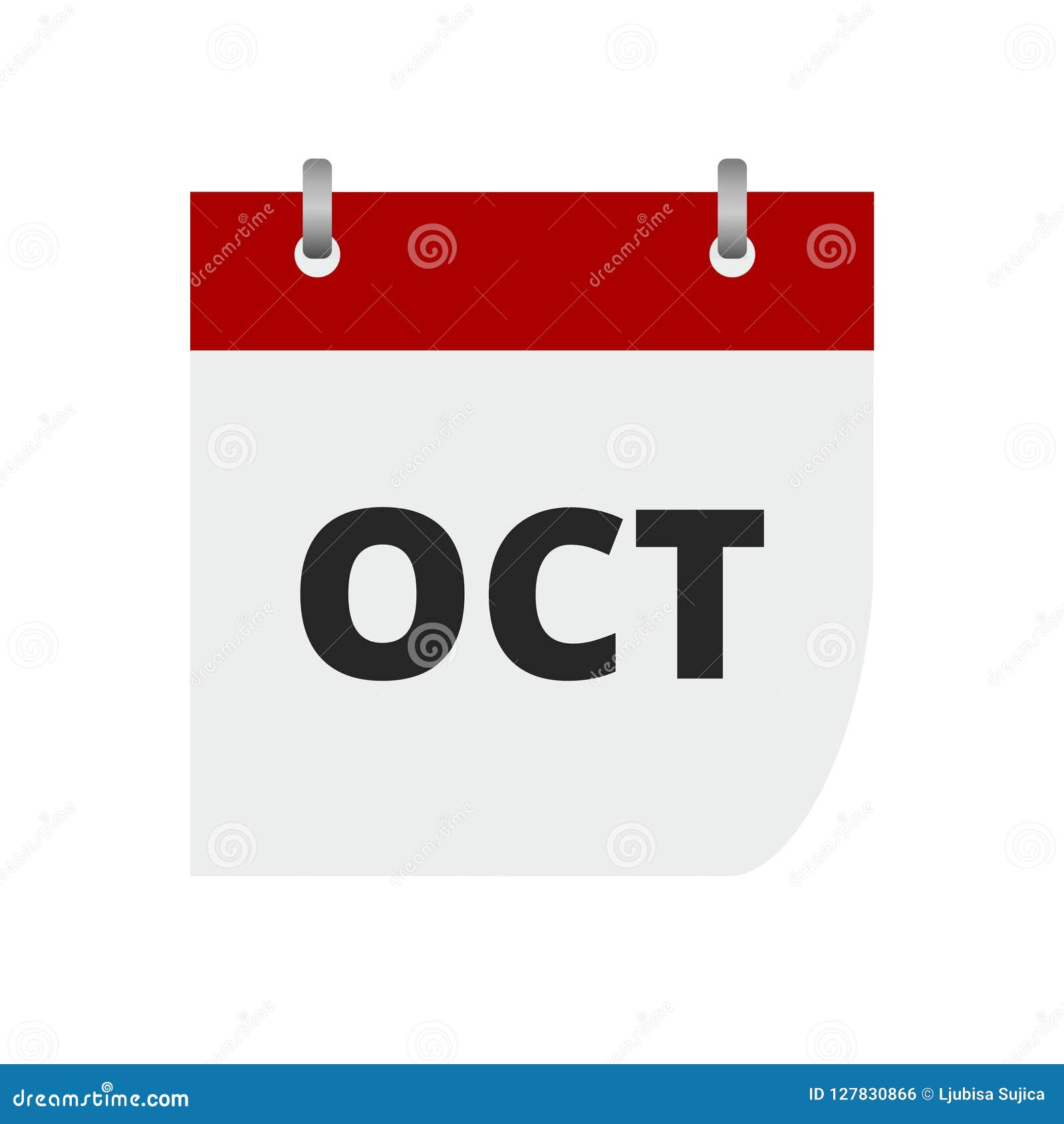 Calendar Sign Icon. October Month Symbol Stock Vector - Illustration of ...