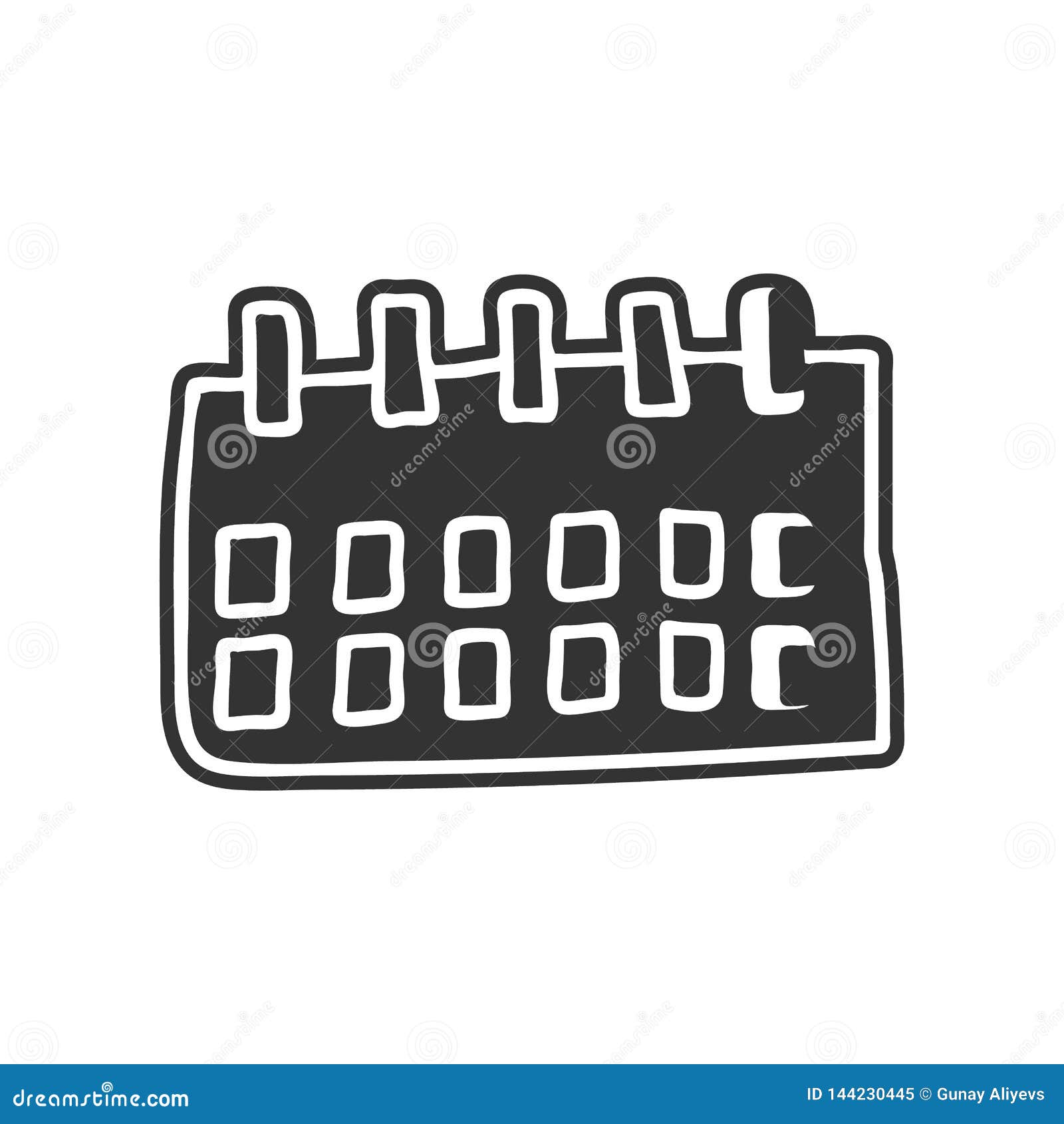 The Calendar Sketch Icon. Element of Education for Mobile Concept and ...