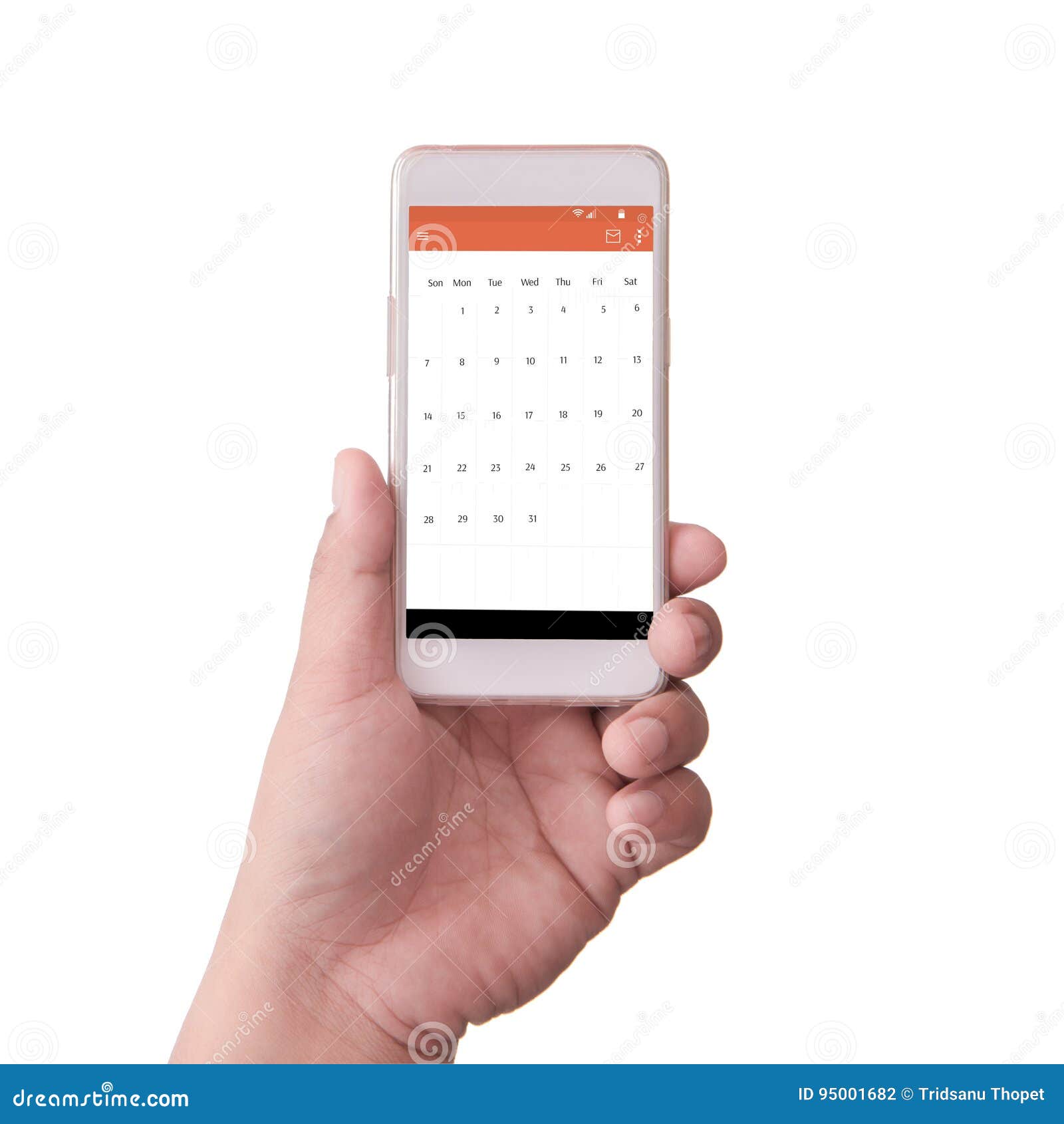 Calendar in smart phone stock photo. Image of cellphone - 95001682