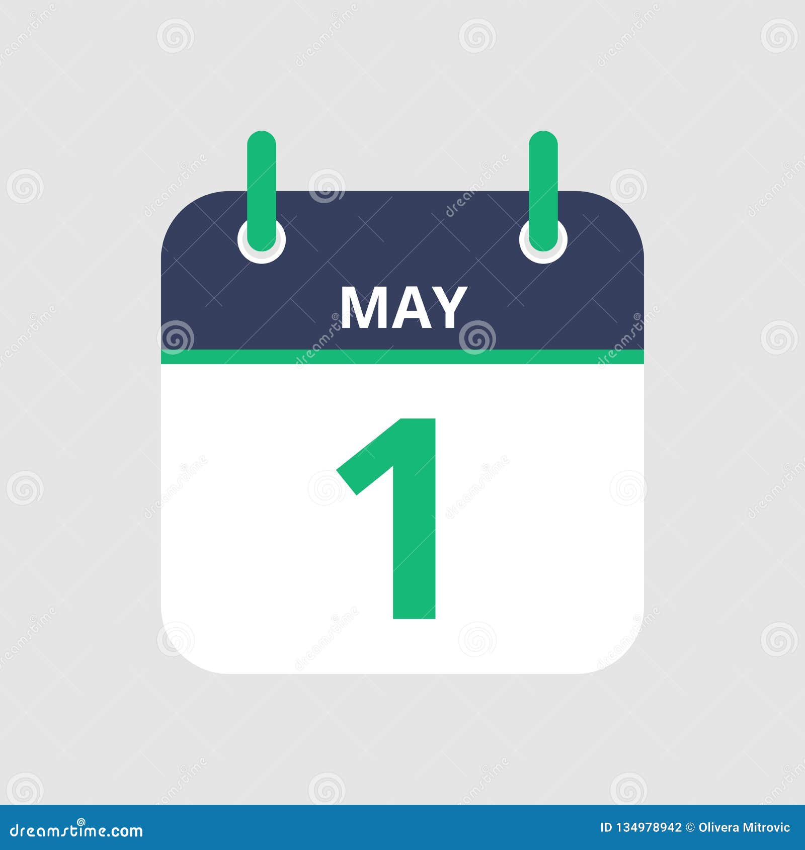 Calendar 1st of May stock vector. Illustration of information - 134978942