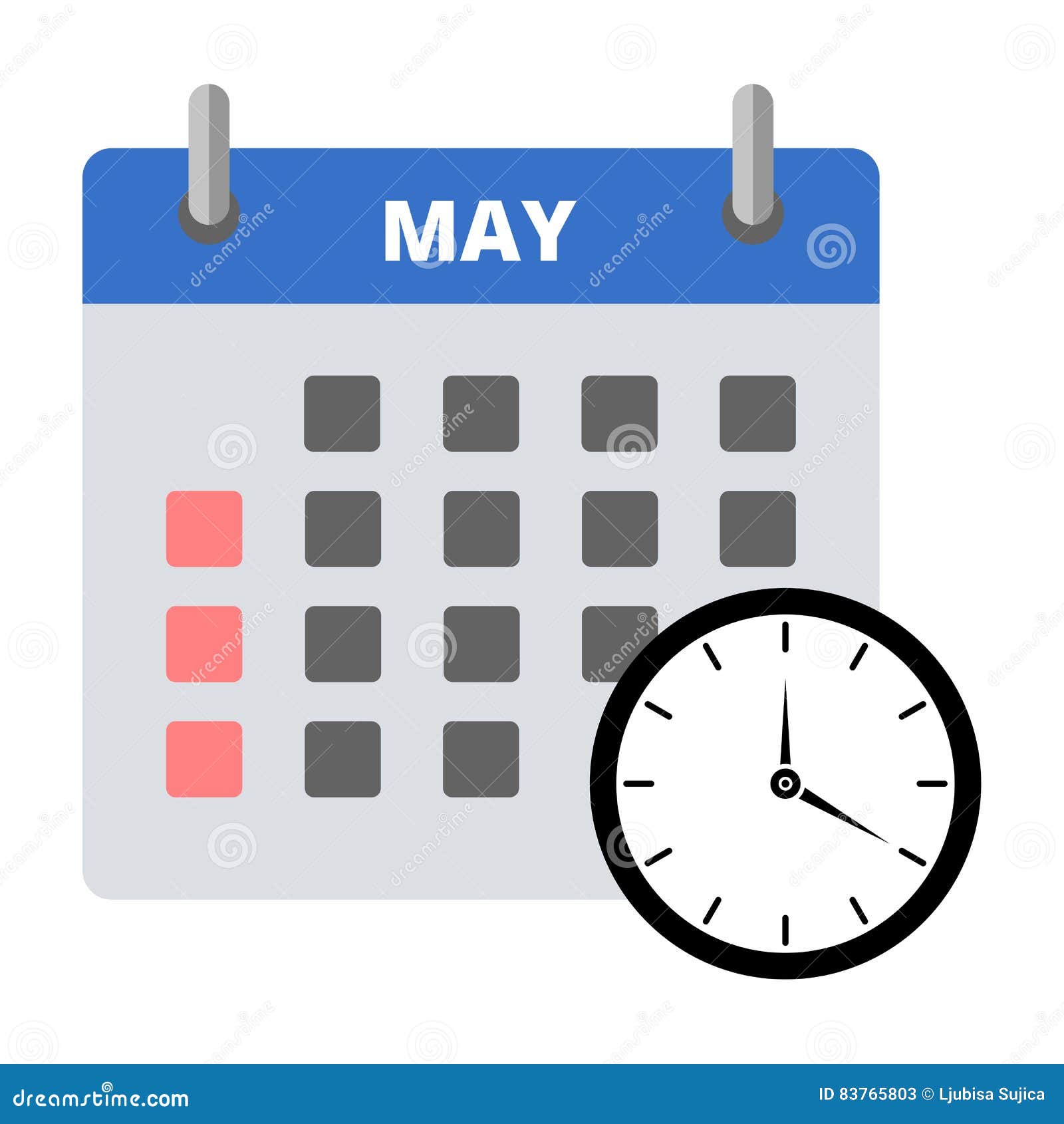 Calendar Sticker May, Meeting Deadlines Sticker Stock Vector ...