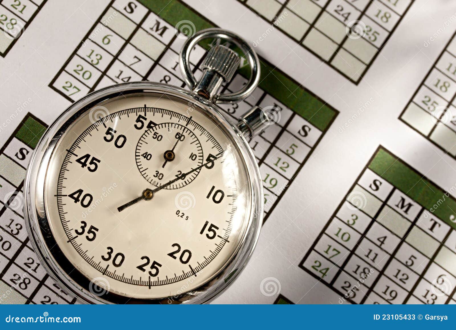 Calendar and stopwatch stock image. Image of paper, business - 23105433