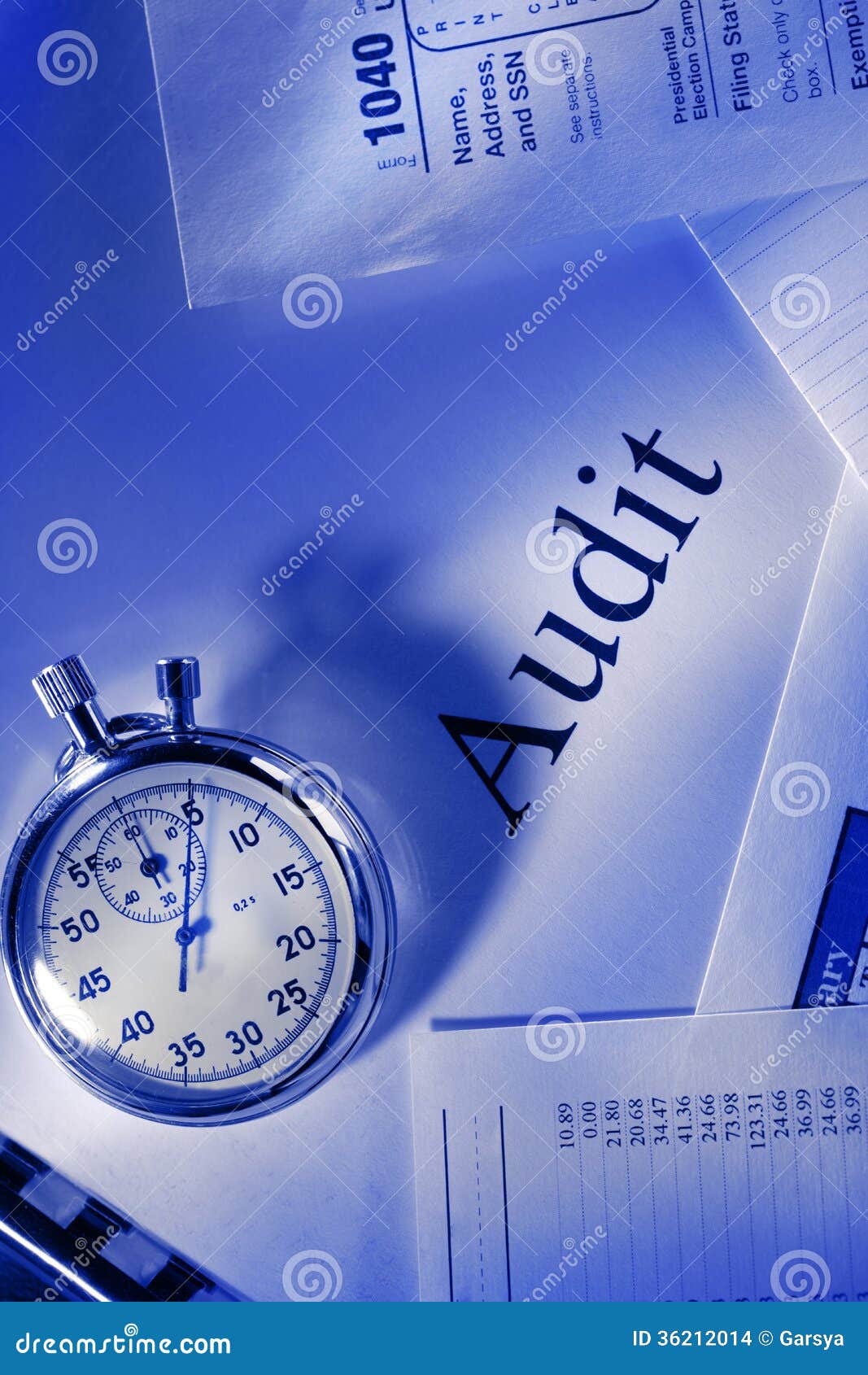 Calendar, Stopwatch and Audit Stock Photo - Image of concept, audit ...