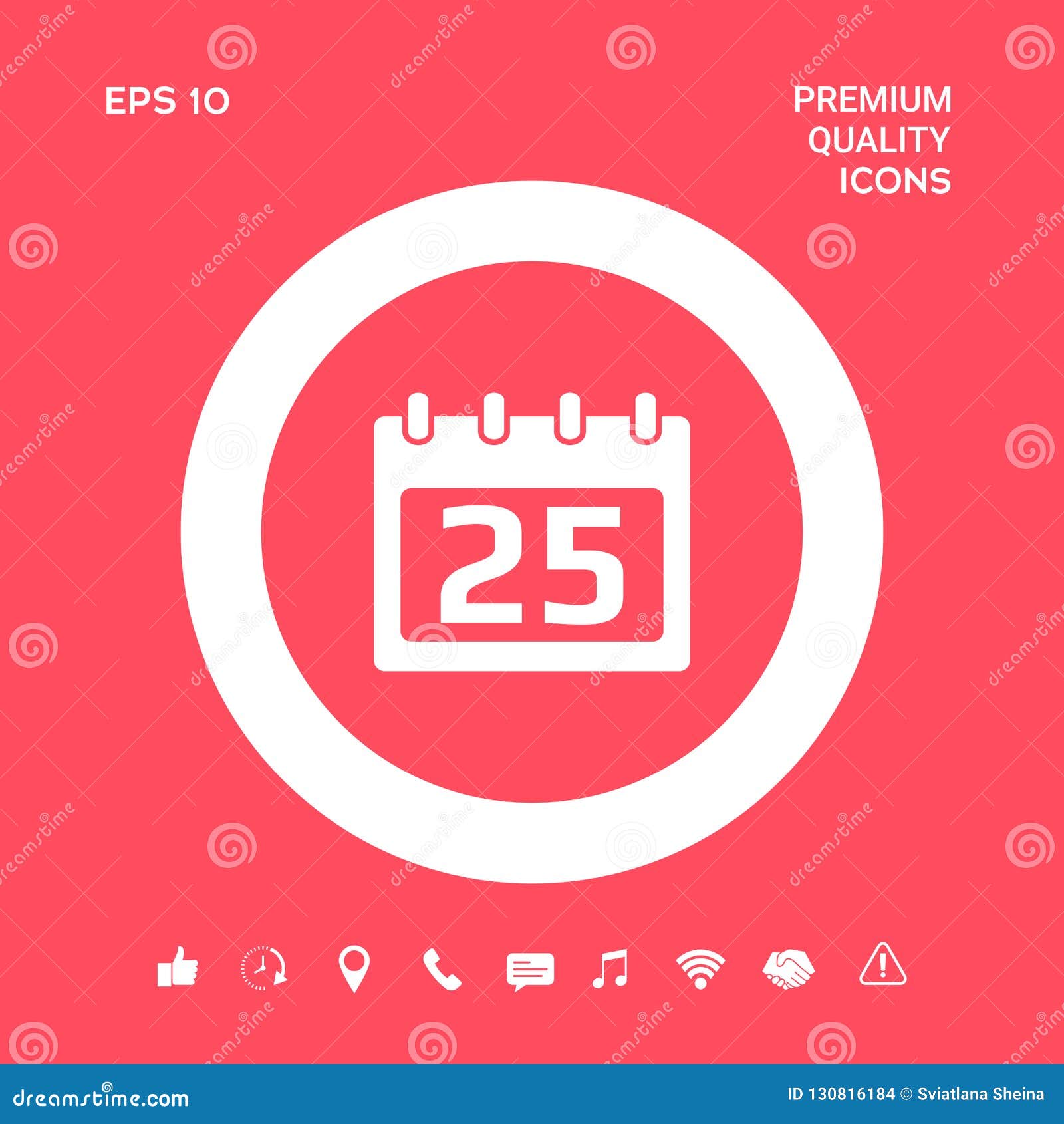 Calendar Symbol Icon. Graphic Elements for Your Design Stock Vector ...