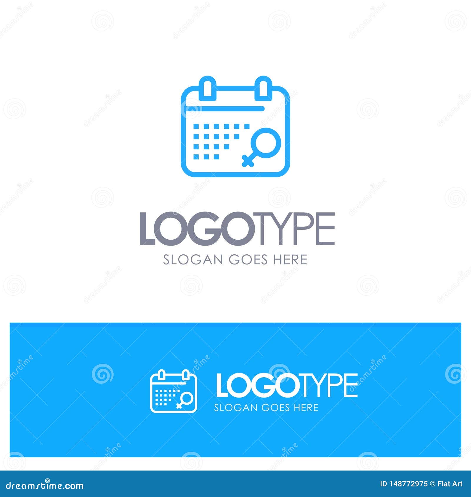 Calendar, Symbol, Plan Blue Logo Line Style Stock Vector - Illustration ...