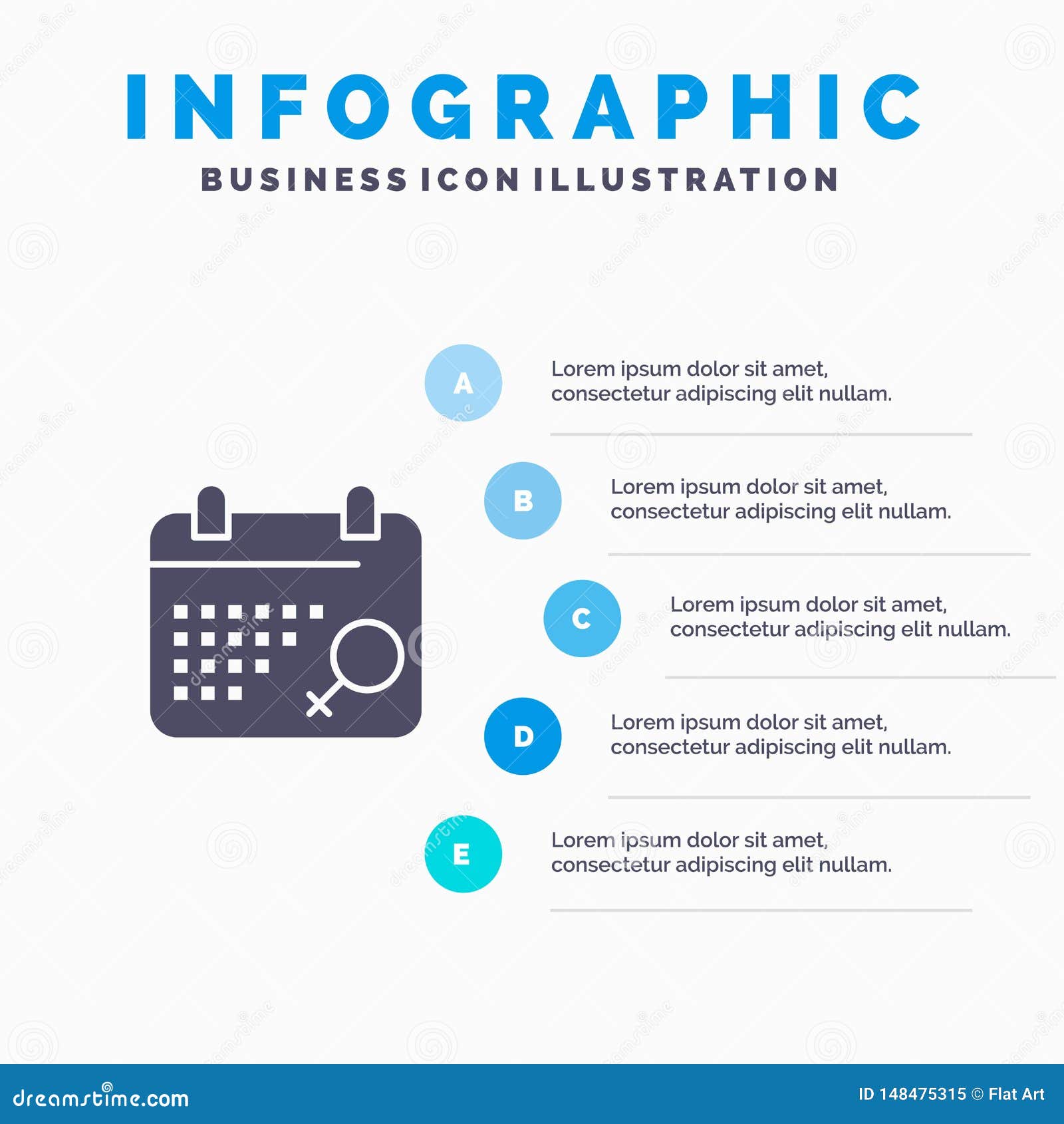 Calendar, Symbol, Plan Infographics Presentation Template. 5 Steps ...