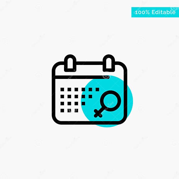 Calendar, Symbol, Plan Turquoise Highlight Circle Point Vector Icon ...