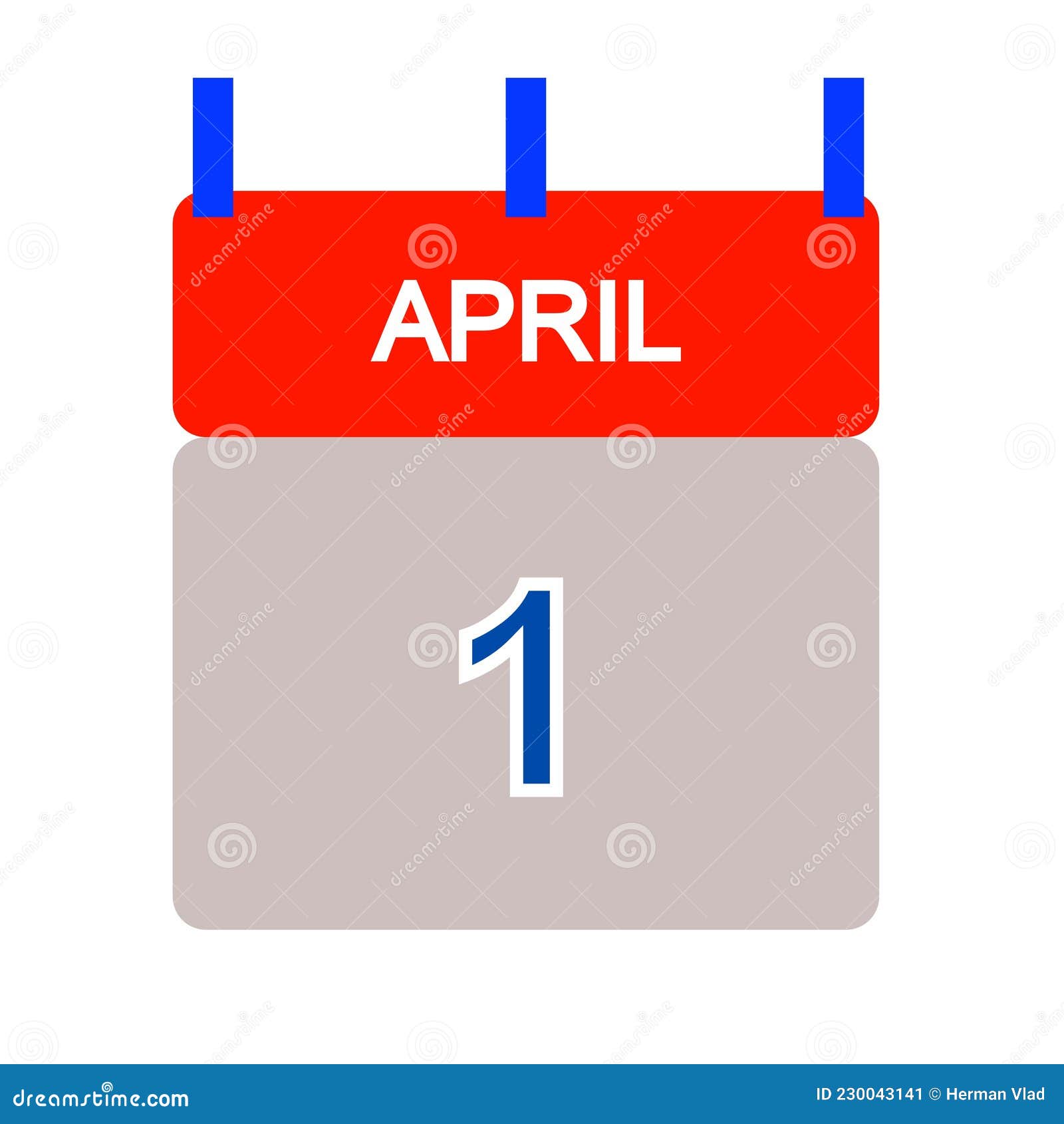 Calendar Tab with April 1st - Illustration Stock Illustration ...