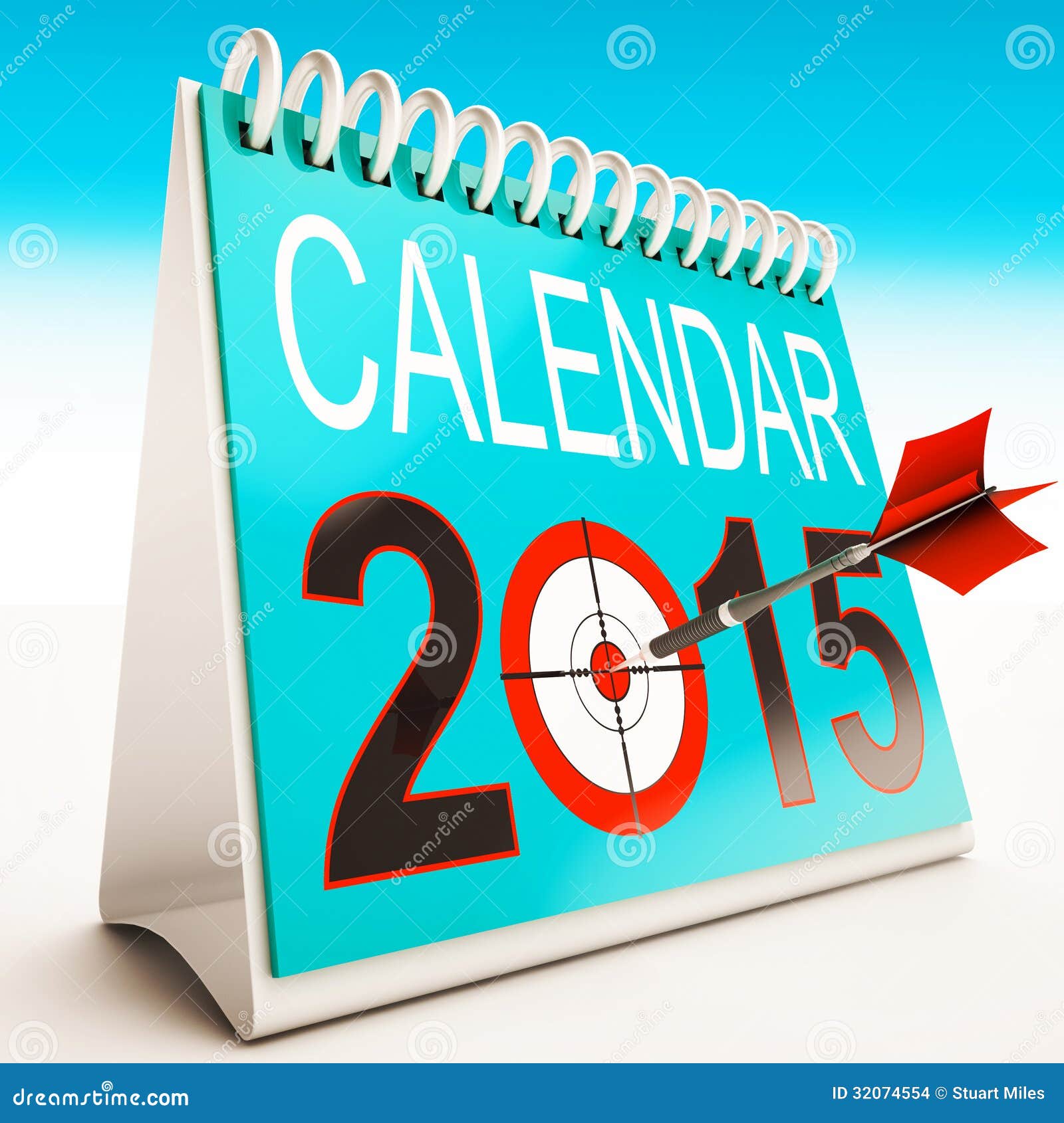 2015 Calendar Target Shows Year Organizer Stock Illustration ...