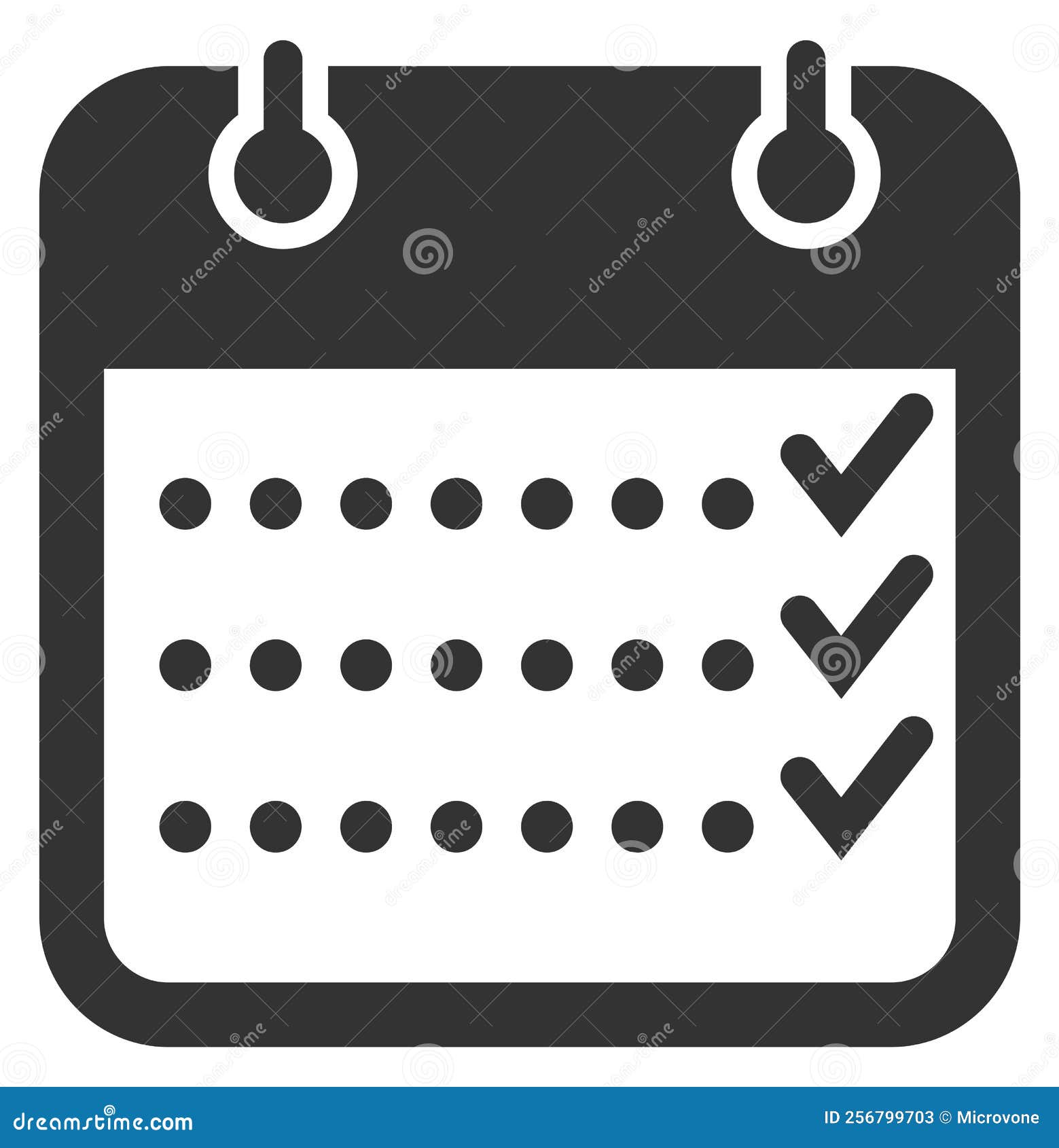 Calendar Task Checklist Black Icon. Schedule Symbol Cartoon Vector ...