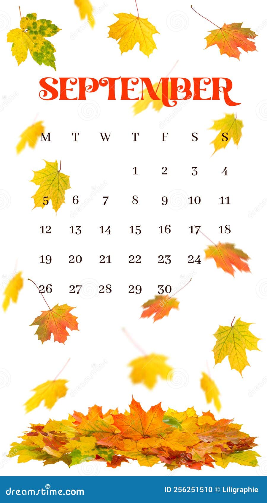 Calendar Template September 2022. Autumn Fall Template Instagram Story ...