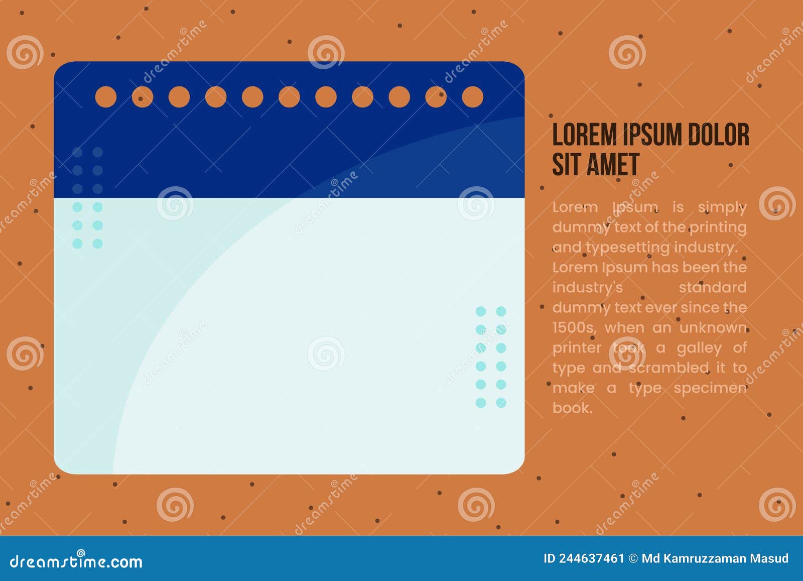 Calendar Template Vector Illustration. Trendy Background Design for ...