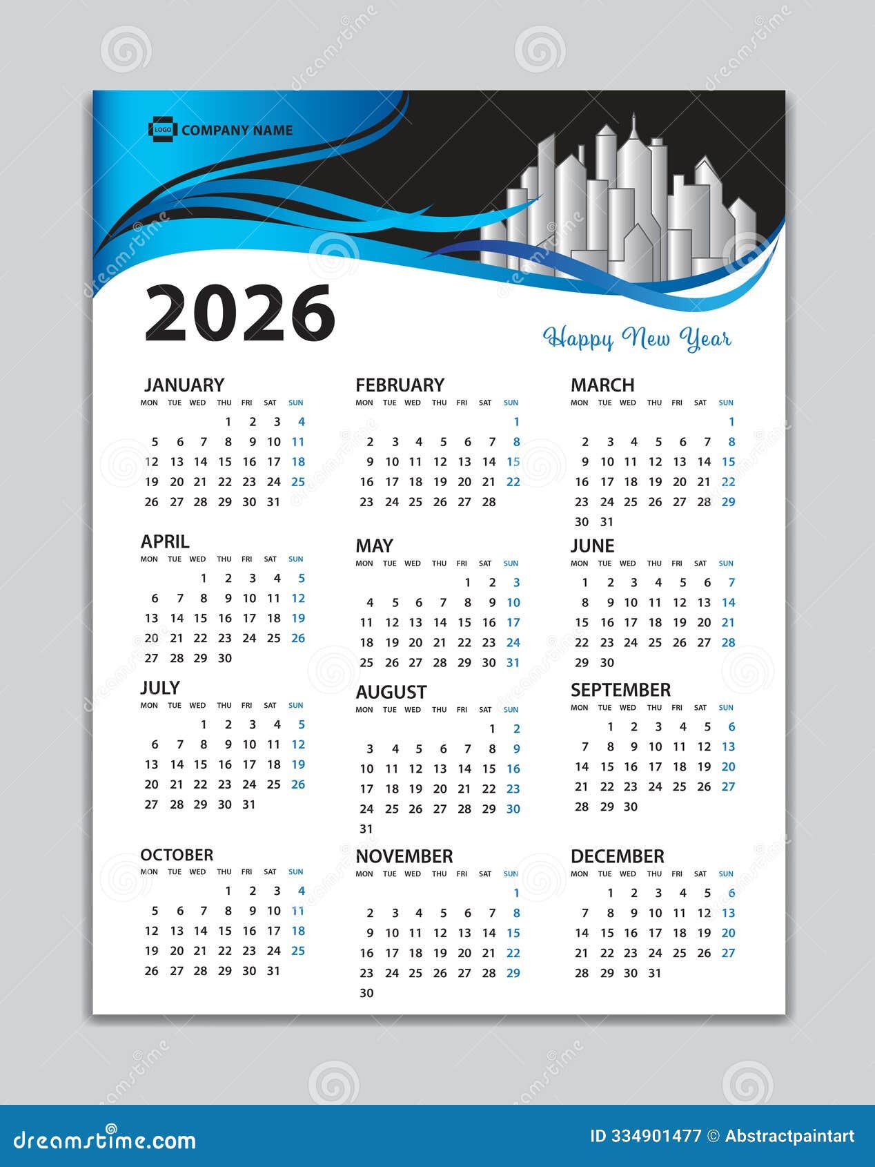 Calendar 2026 - 12 Months Yearly Vector Calendar In Year 2026 ... Calendar 2026 - 12 Months Yearly Vector Calendar In Year 2026 ...