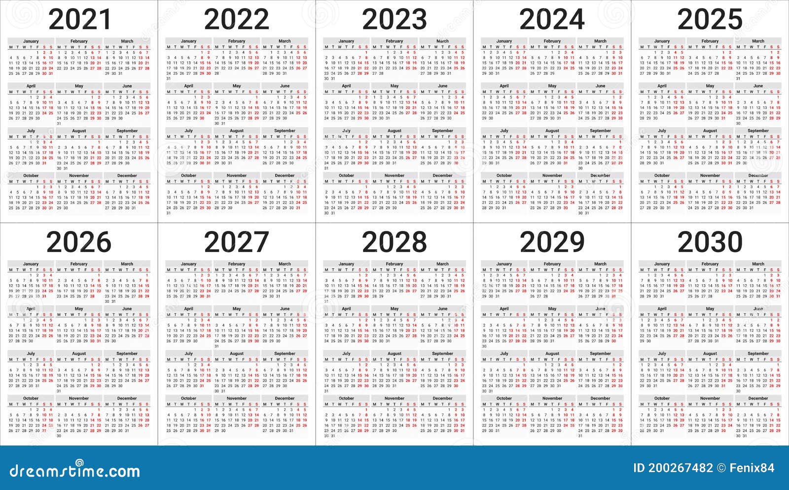 Calendar Templates from 2021 To 2030. Vector Tables 3Ñ…4 Months. Week ... Calendar Templates from 2021 To 2030. Vector Tables 3Ñ…4 Months. Week ...