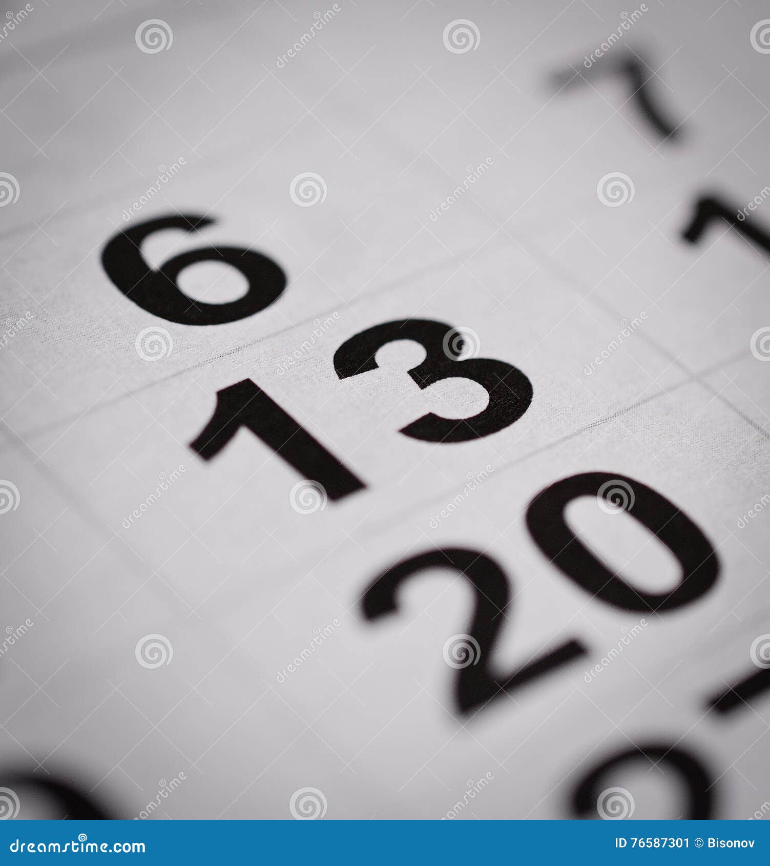 Calendar thirteenth number stock image. Image of number - 76587301