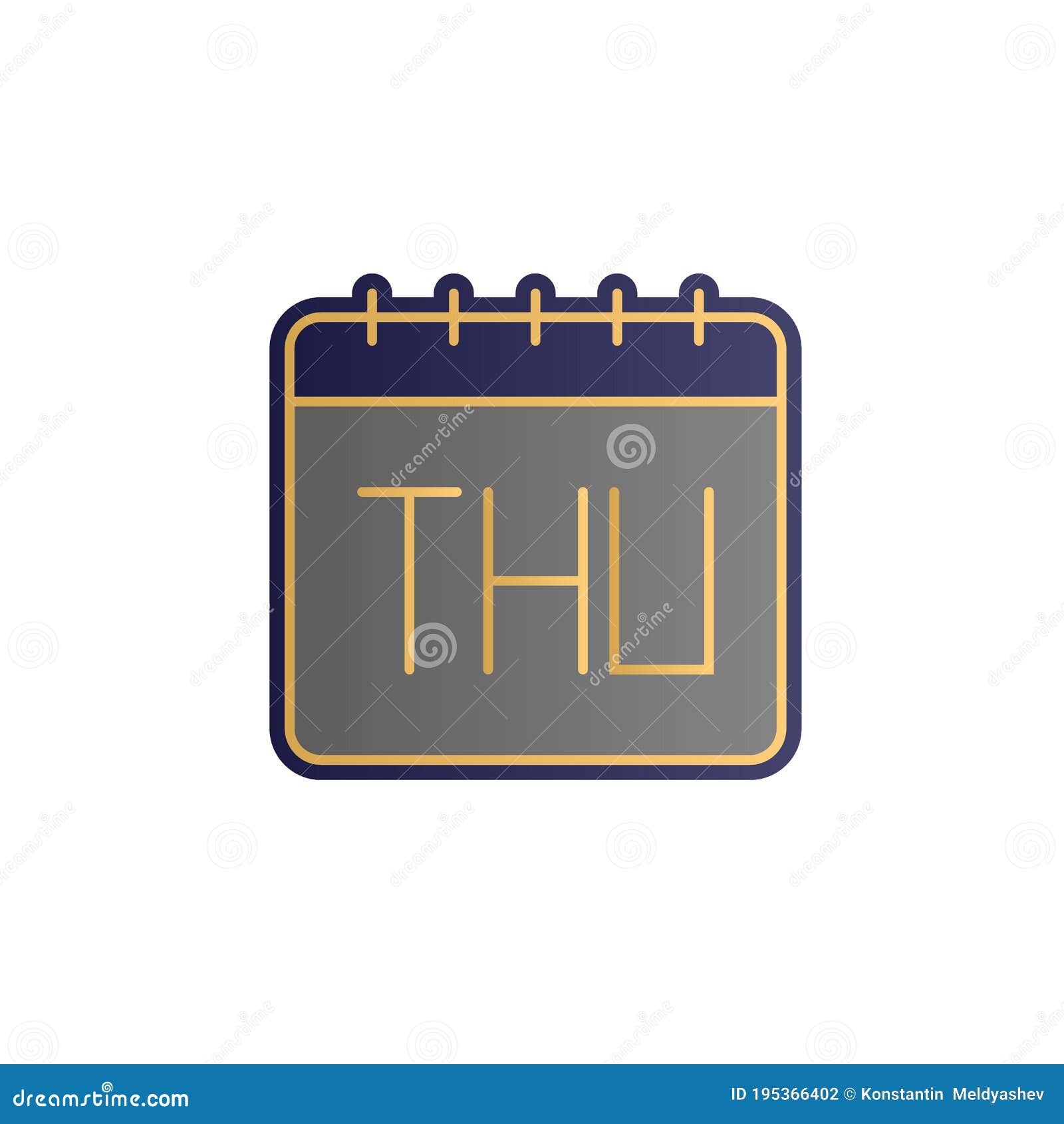 Calendar, Thursday Color Gradient Vector Icon Stock Vector ...