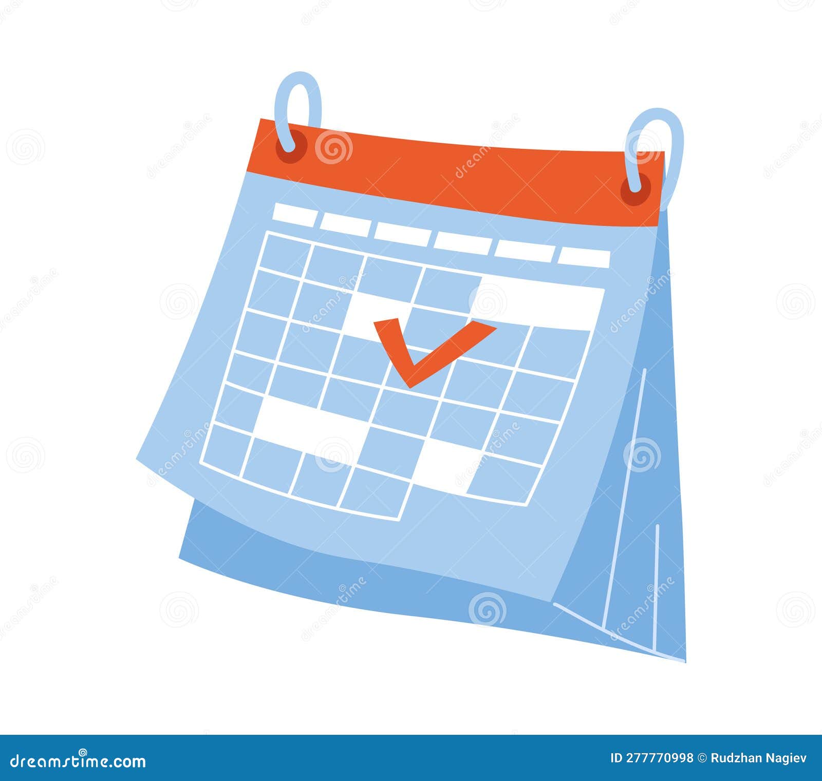 Calendar with tick stock illustration. Illustration of number - 277770998