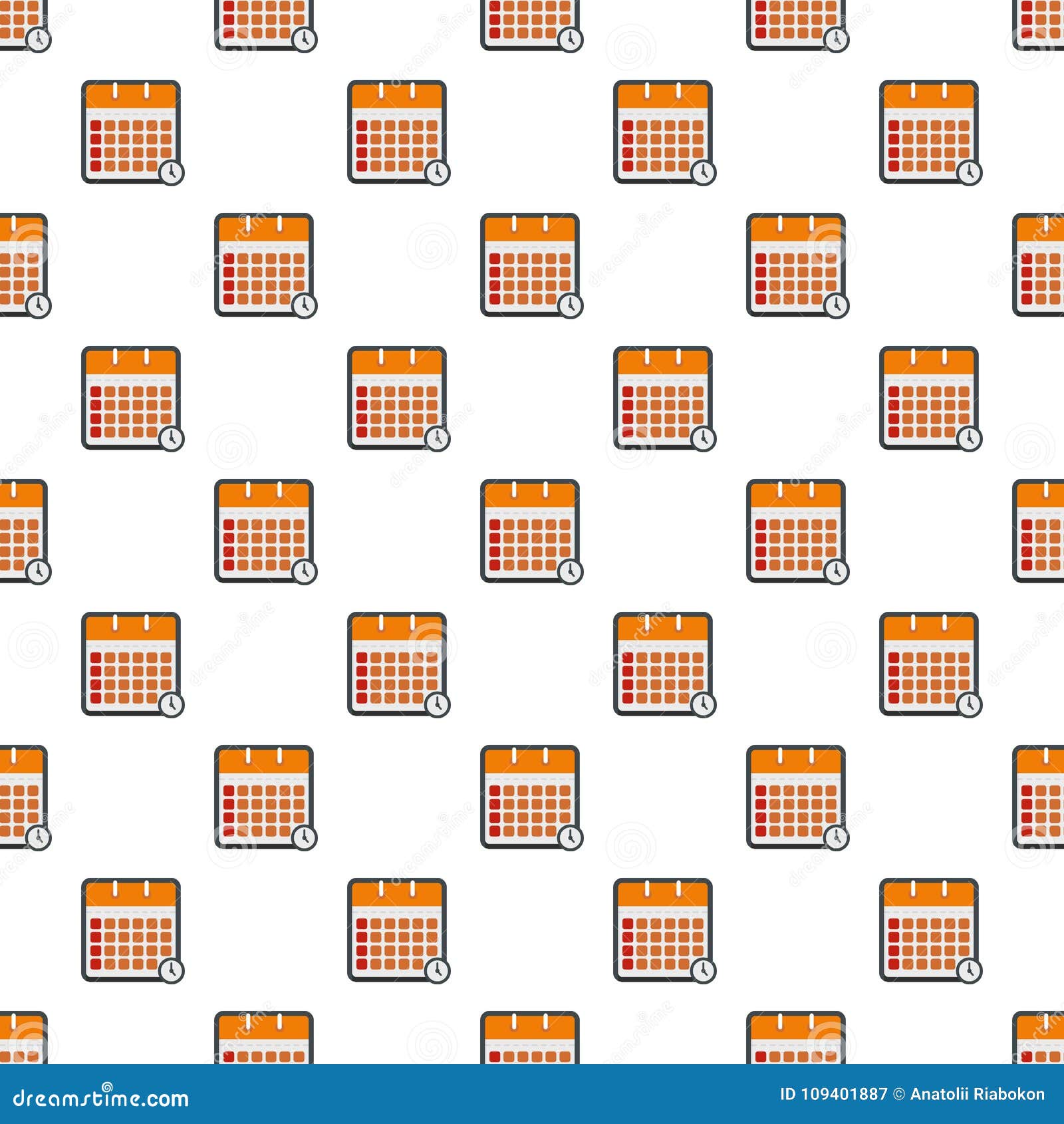 Calendar Time Pattern Seamless Stock Vector - Illustration of geometric ...