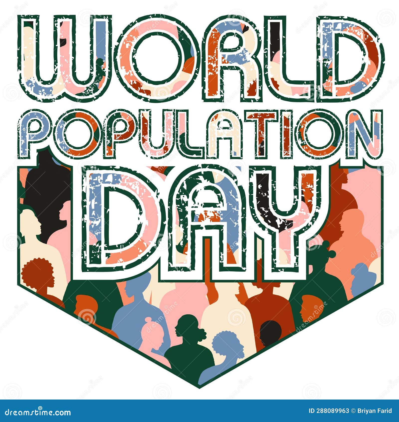 World population day stock illustration. Illustration of brand - 288089963