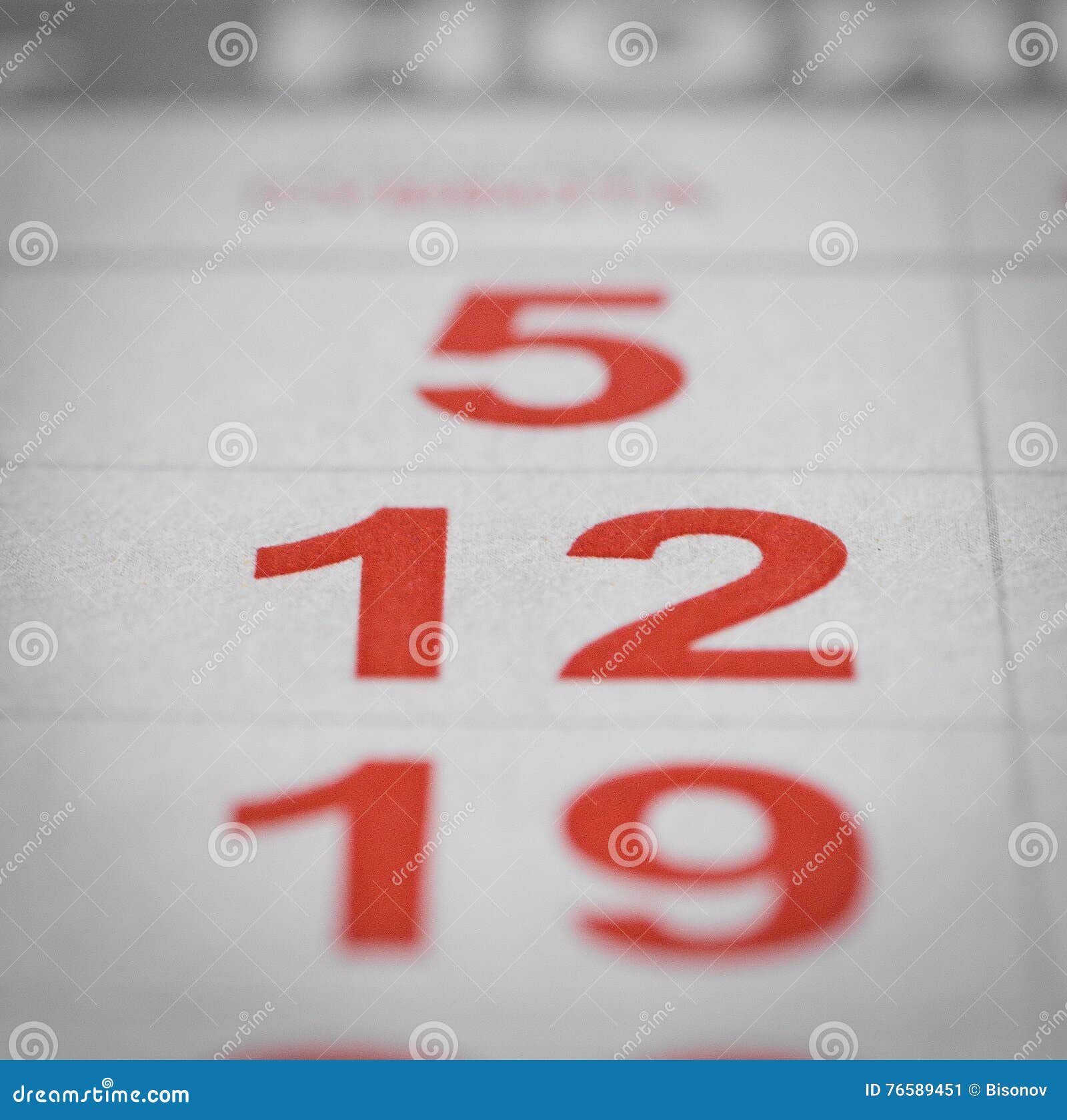 Calendar twelve number stock image. Image of october - 76589451