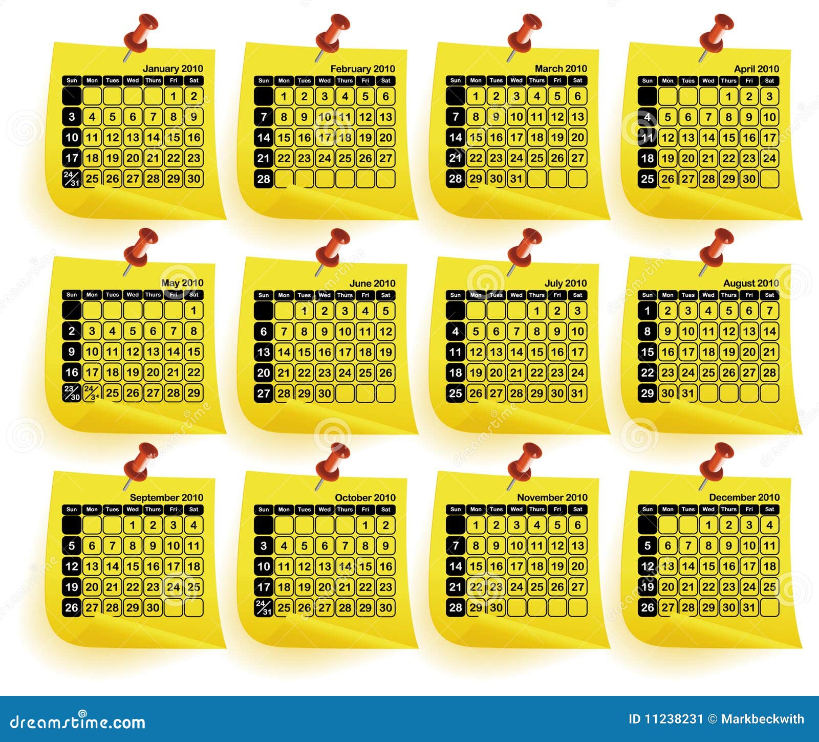 Calendar twenty ten stock vector. Illustration of year - 11238231