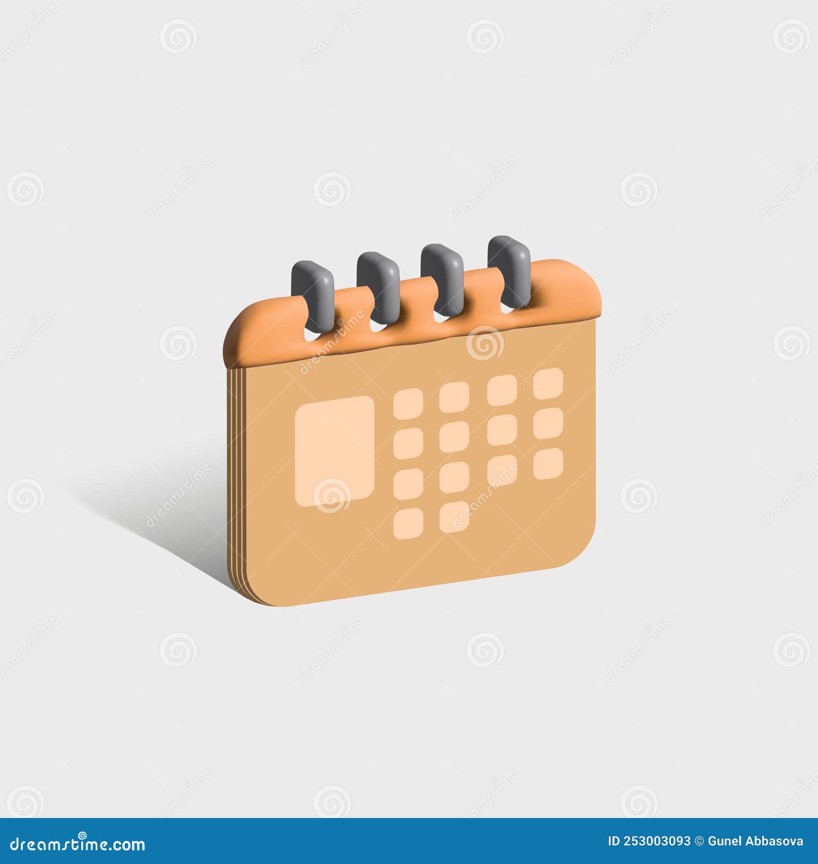 Calendar Vector 3d Icon. Calendar 3d Illustration Stock Illustration ...