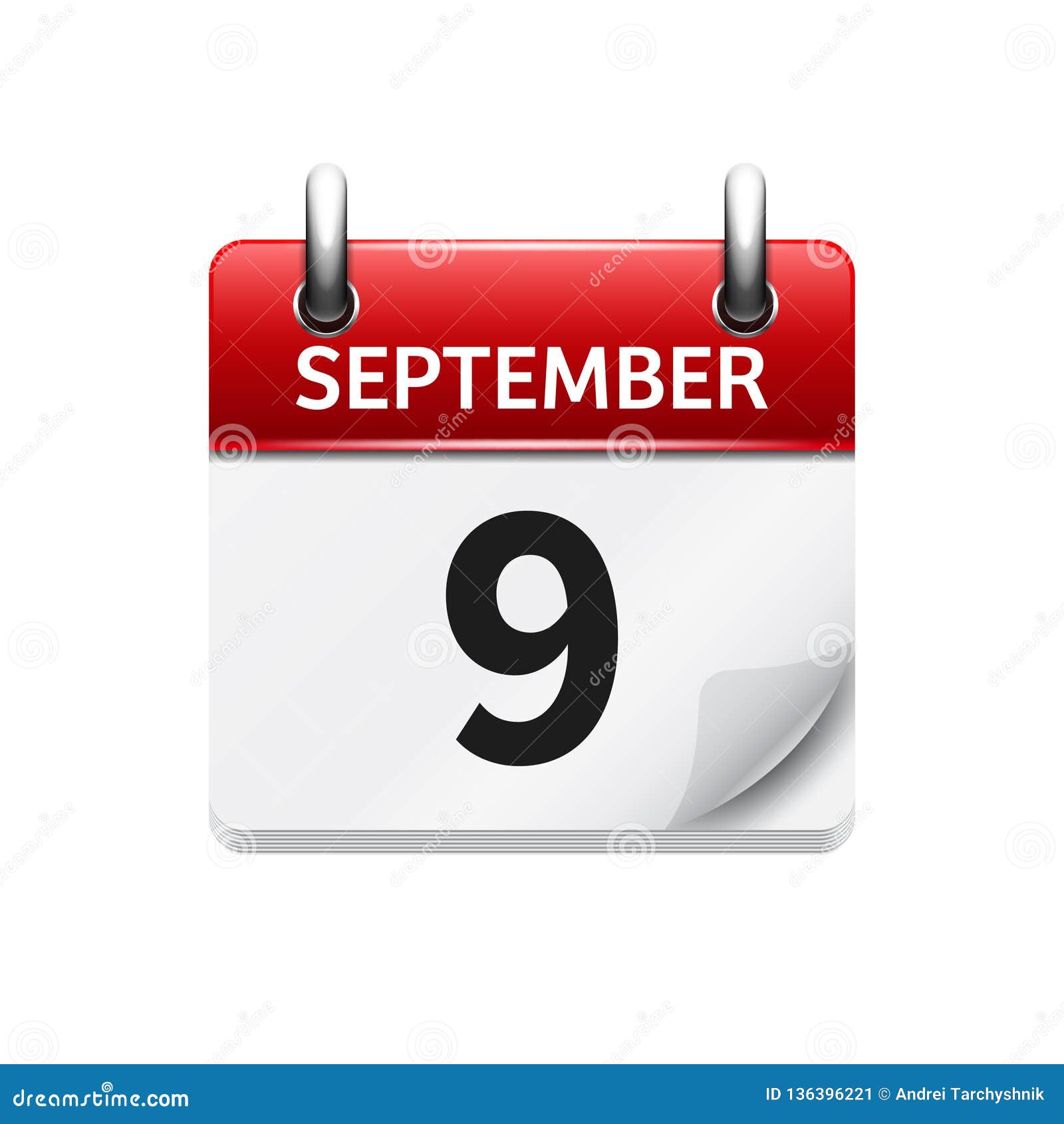 September 9. Vector Flat daily Calendar Icon. Date and Time, Day, Month ... September 9. Vector Flat daily Calendar Icon. Date and Time, Day, Month ...