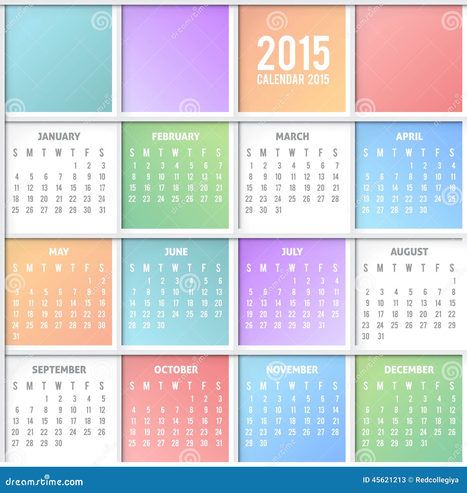 Calendar stock vector. Illustration of mosaic, abstract - 45621213