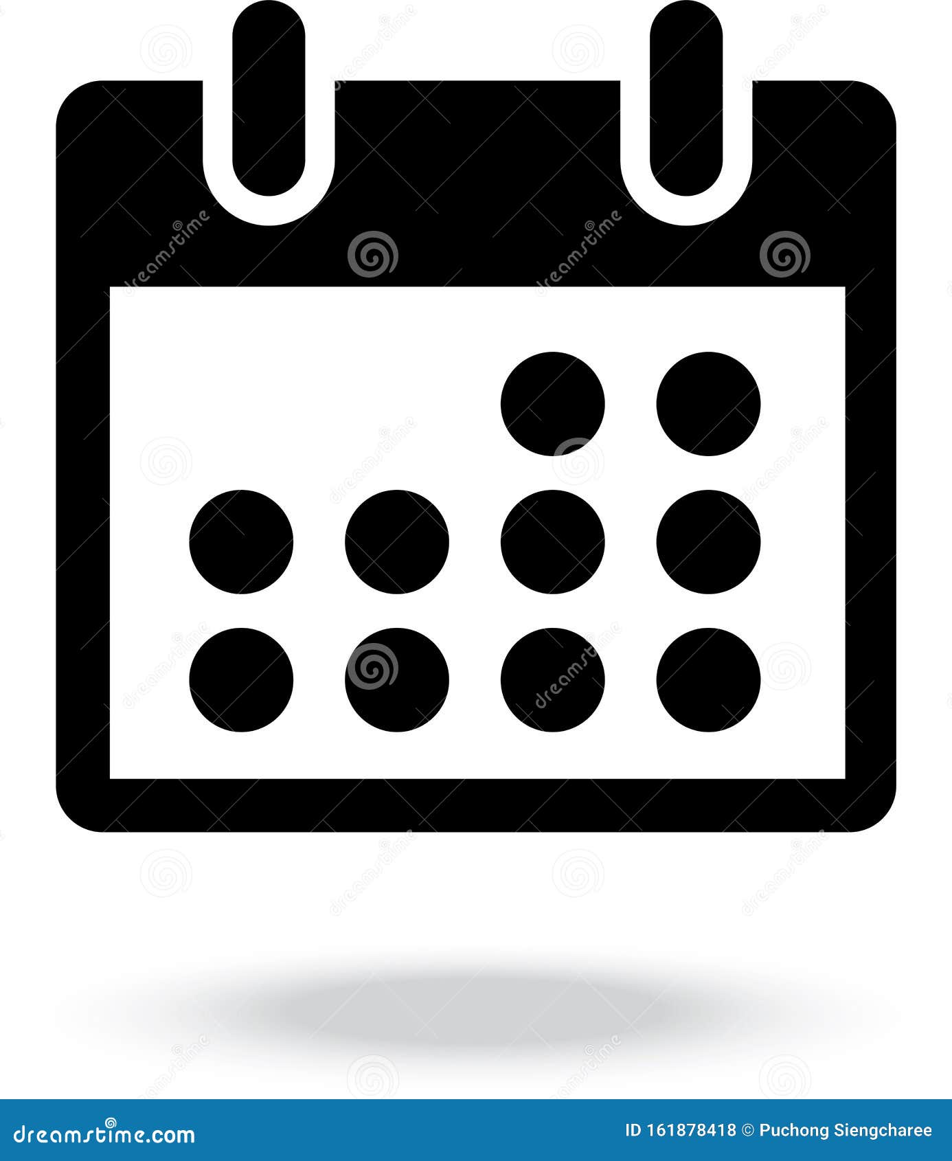 Calendar vector icon stock vector. Illustration of appointment - 161878418