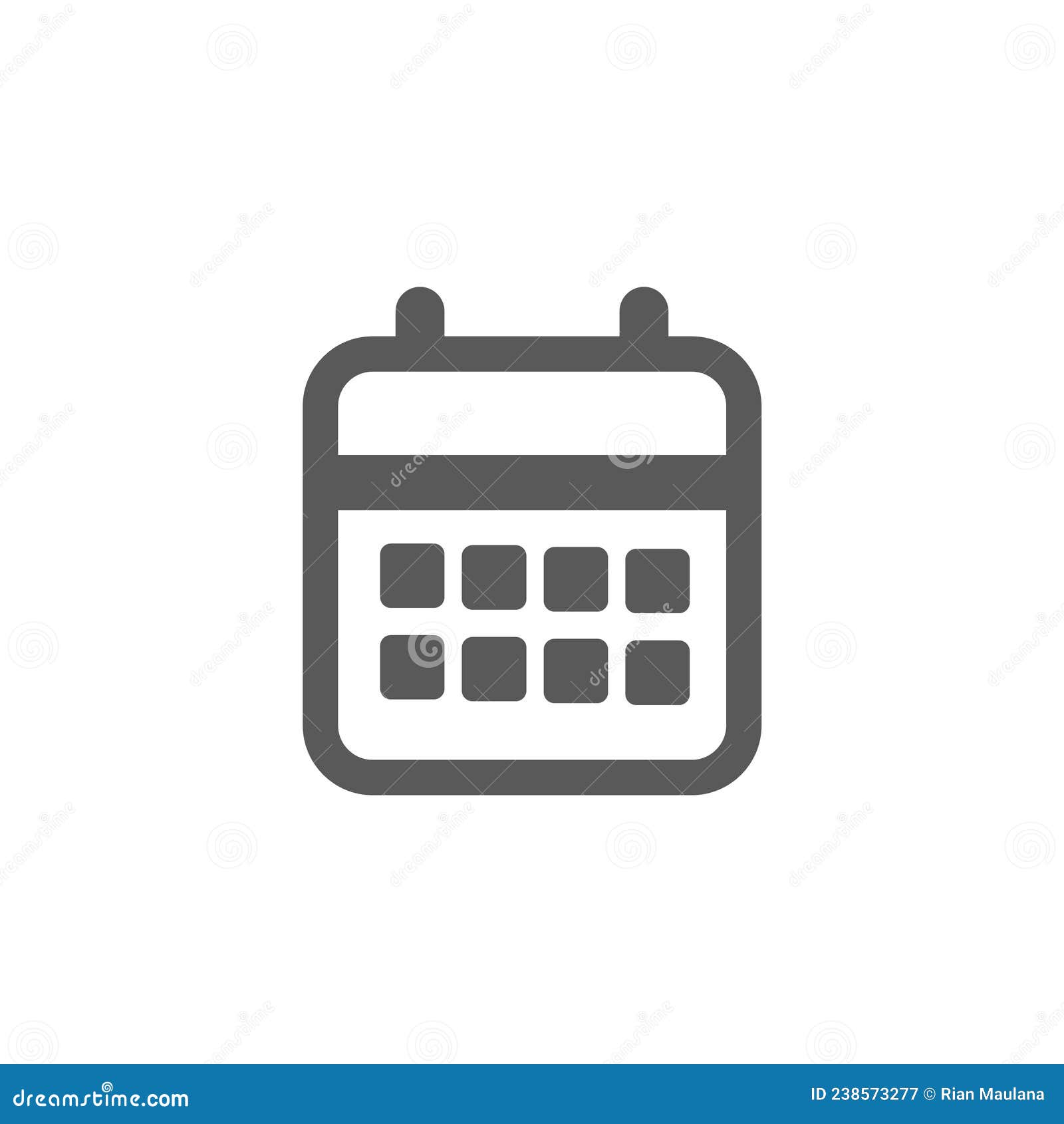 Calendar Vector Icon on White Background. Illustration Stock Vector ...