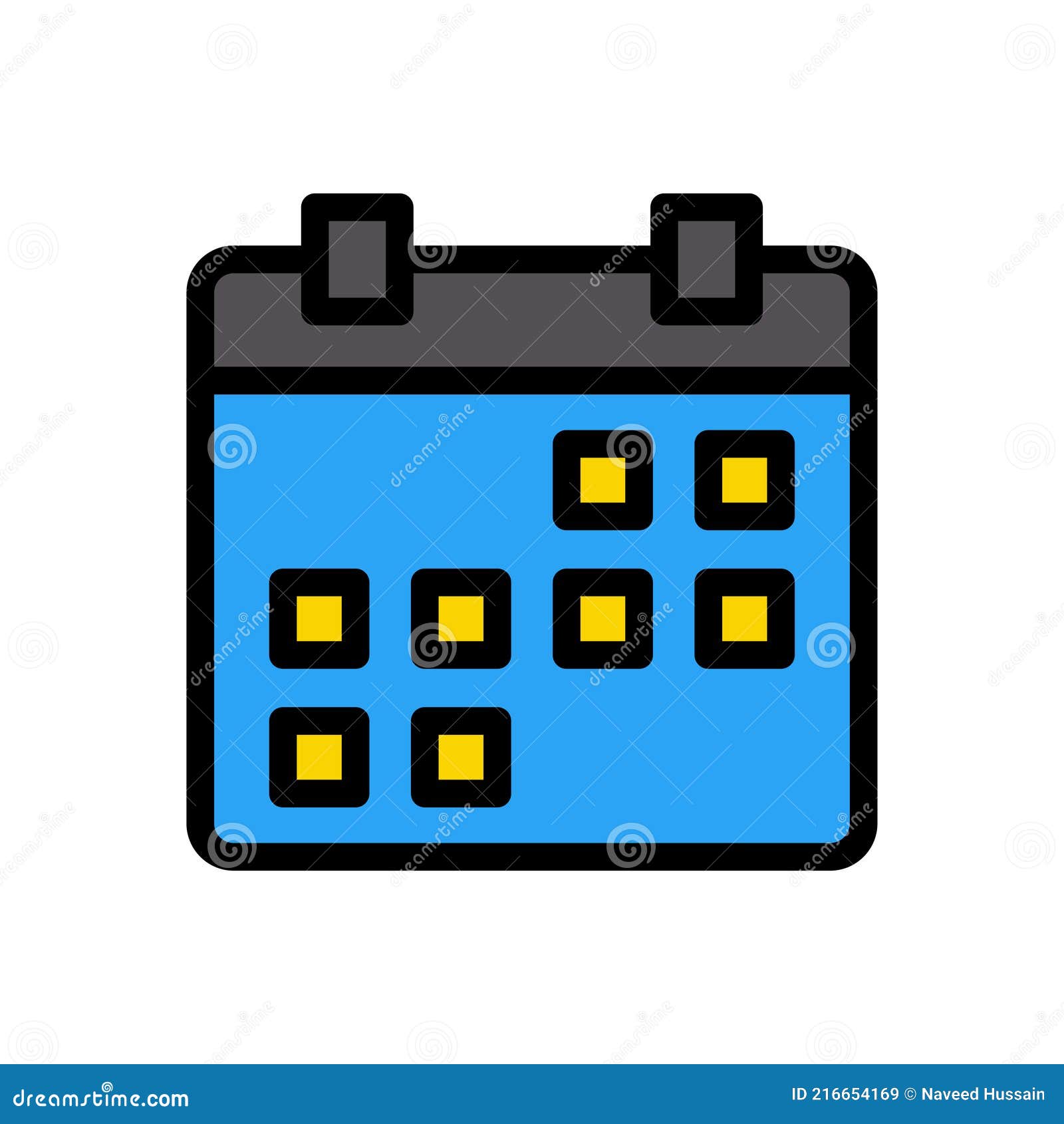 Calendar stock vector. Illustration of timetable, page - 216654169