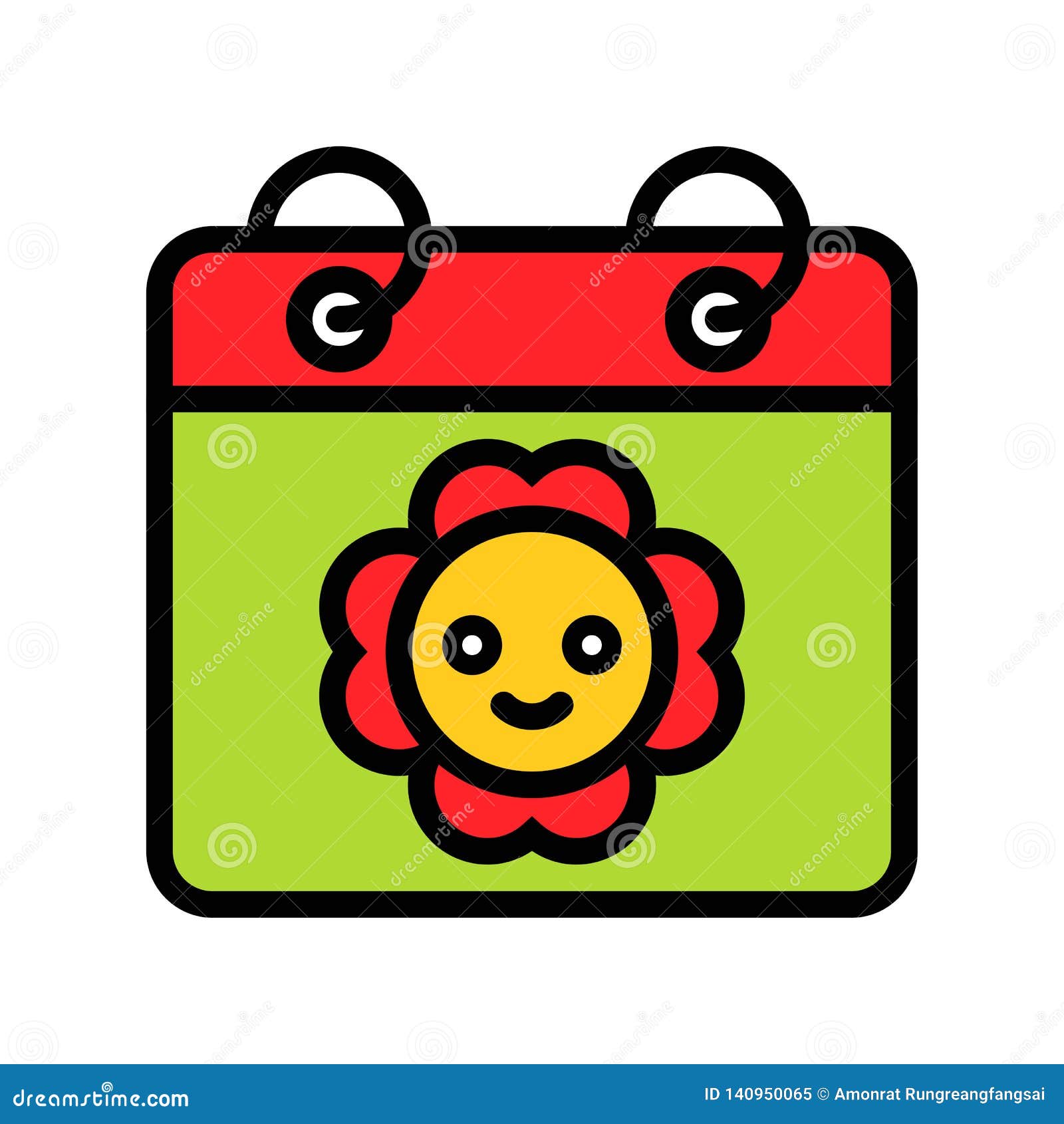 Calendar Vector, Spring Season Filled Icon Editable Stroke Stock Vector ...
