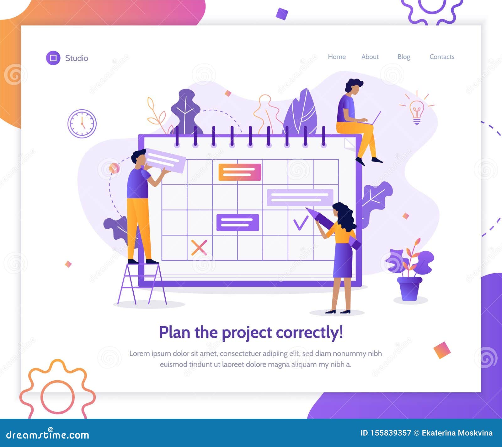 Calendar web banner stock vector. Illustration of meeting - 155839357