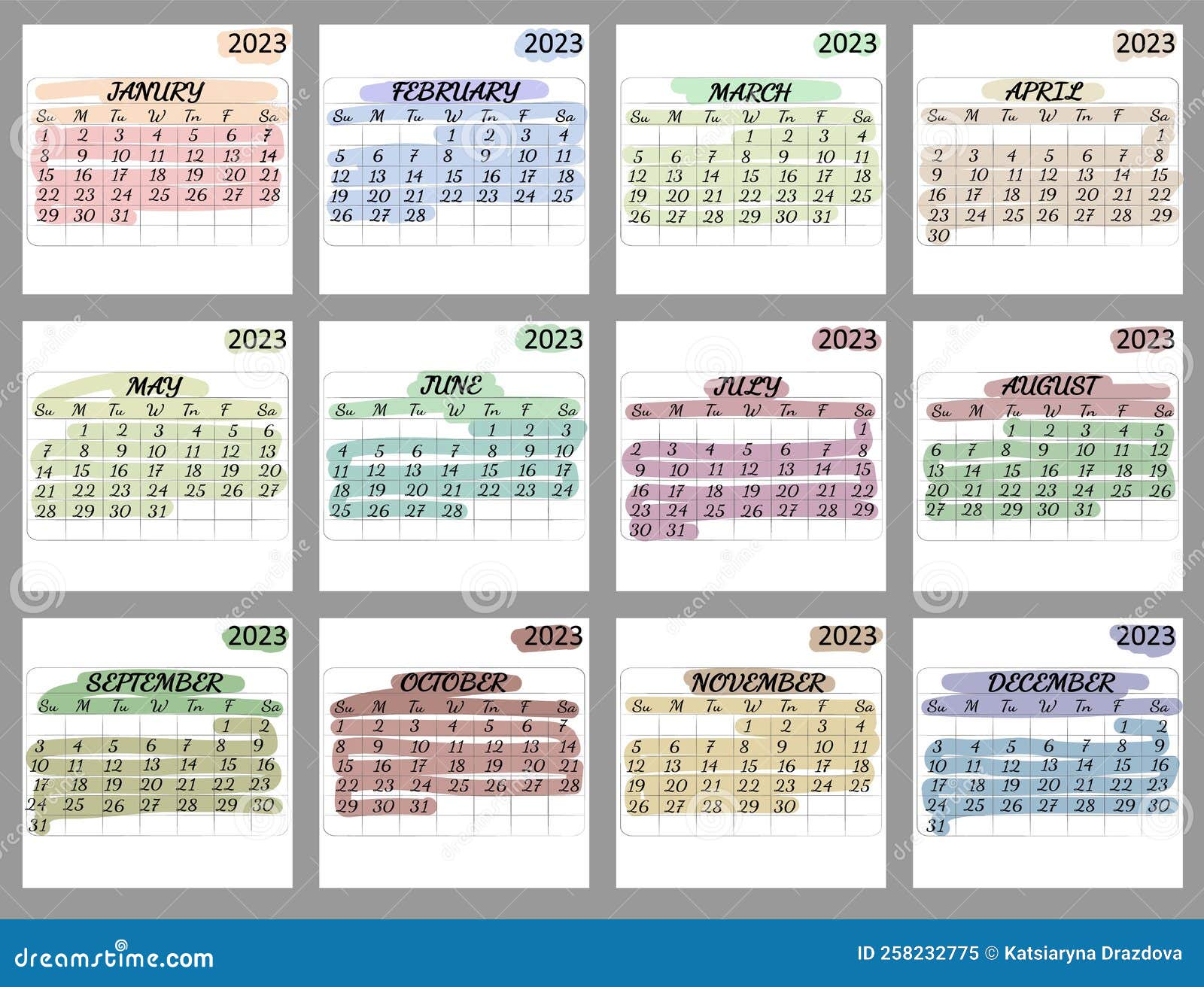 Calendar 2023. Week Start Monday Corporate Design Planner Template ...