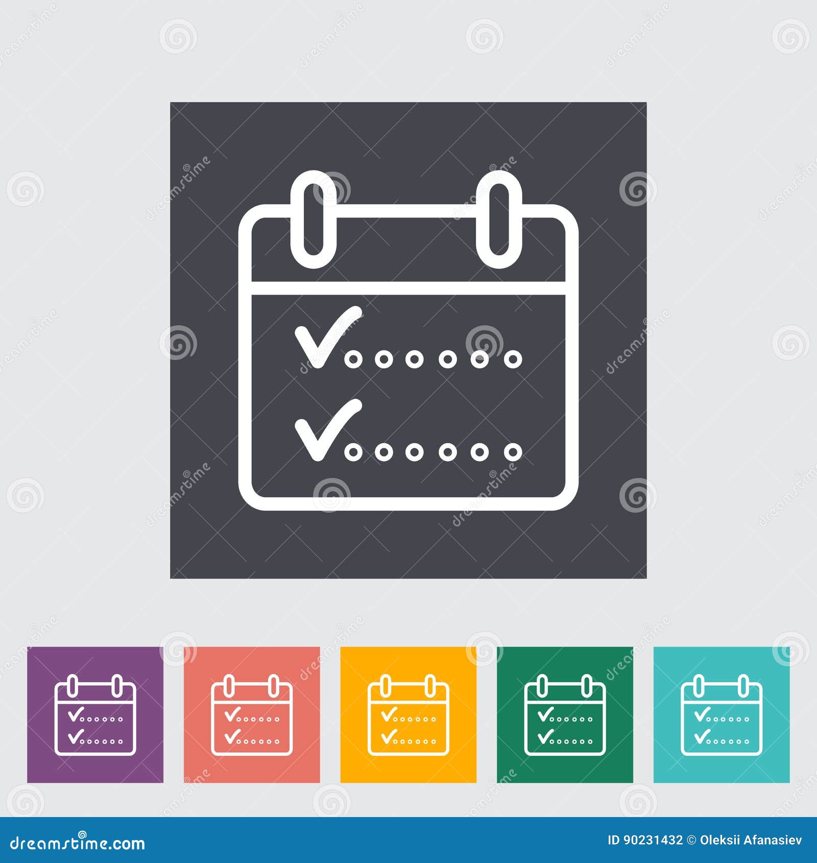 Calendar whit check stock vector. Illustration of date - 90231432