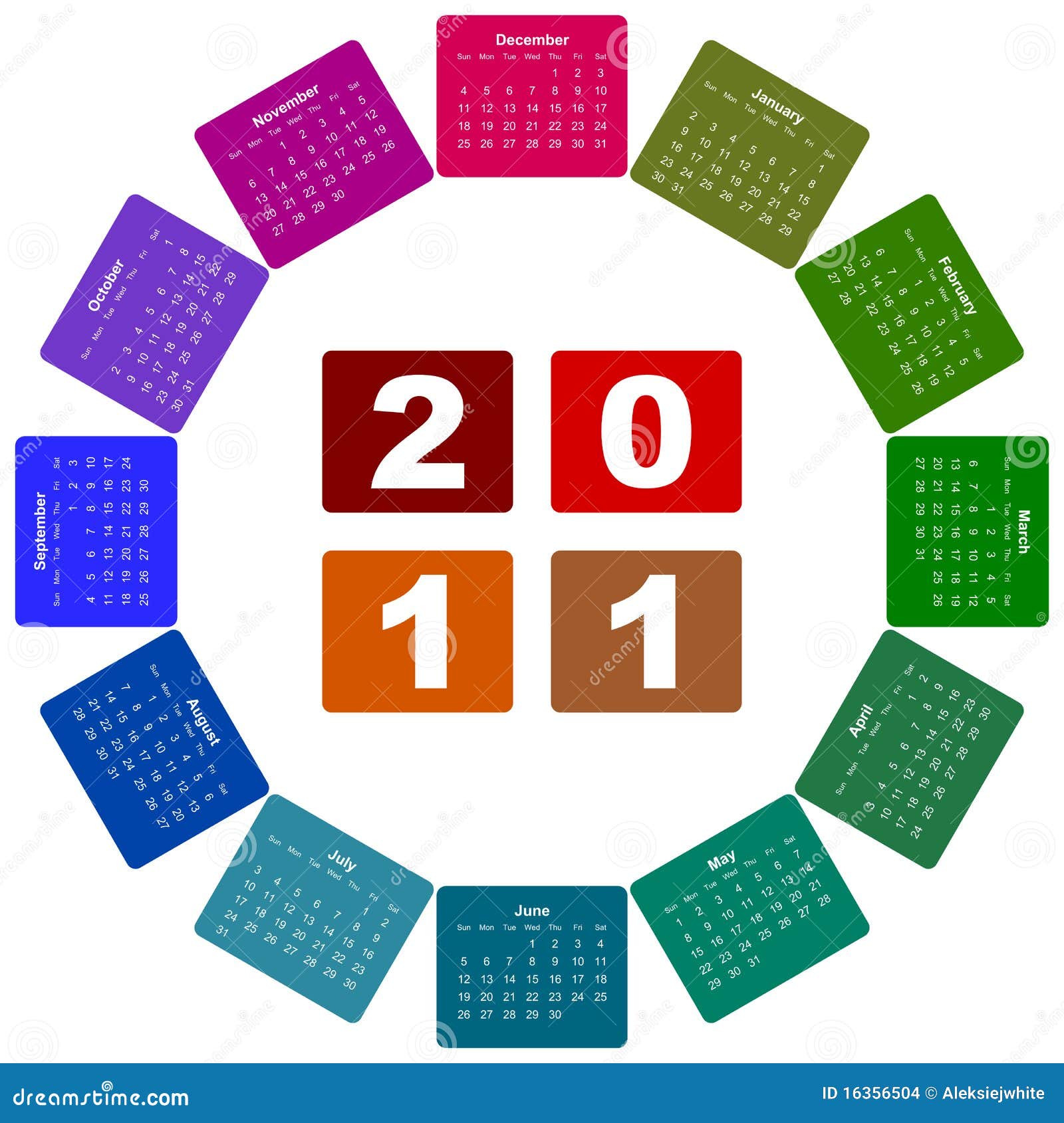 Calendar for year 2011 stock illustration. Illustration of easy - 16356504