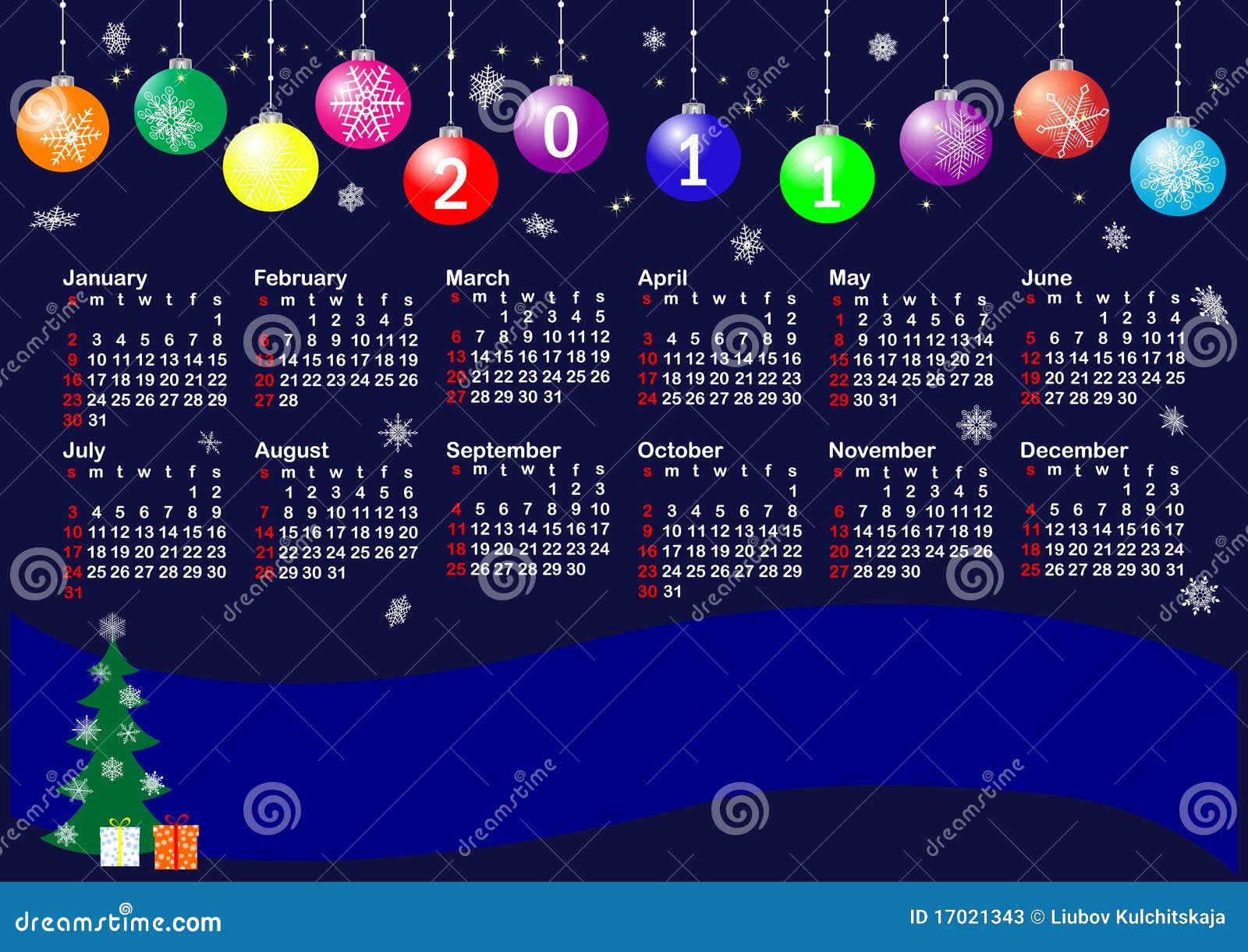 Calendar for Year 2011. Vector. Stock Vector - Illustration of monthly ...