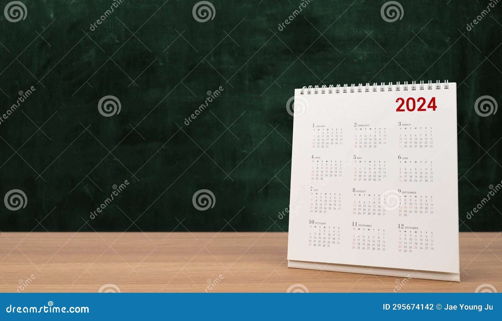 Calendar Year 2024 Schedule. 2024 Desk Calender Notepad On White ...