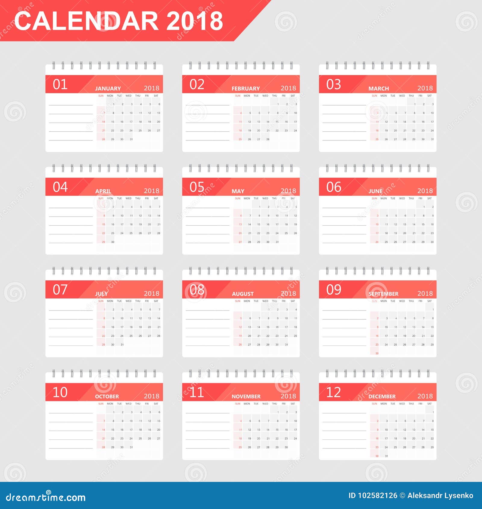 Calendar 2018 Year in Simple Style. Calendar Planner Design Stock ... Calendar 2018 Year in Simple Style. Calendar Planner Design Stock ...