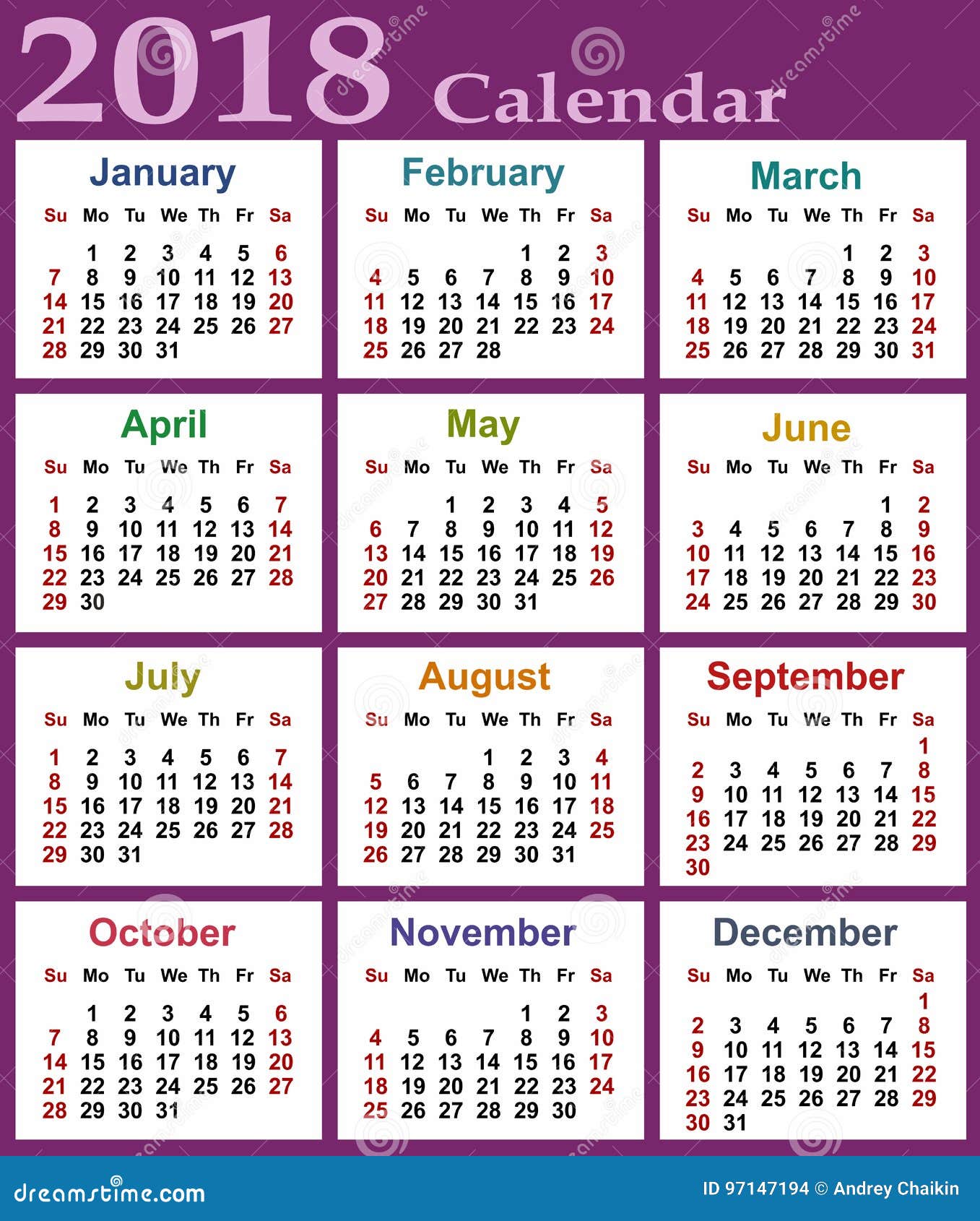 Calendar for year. stock vector. Illustration of sign - 97147194